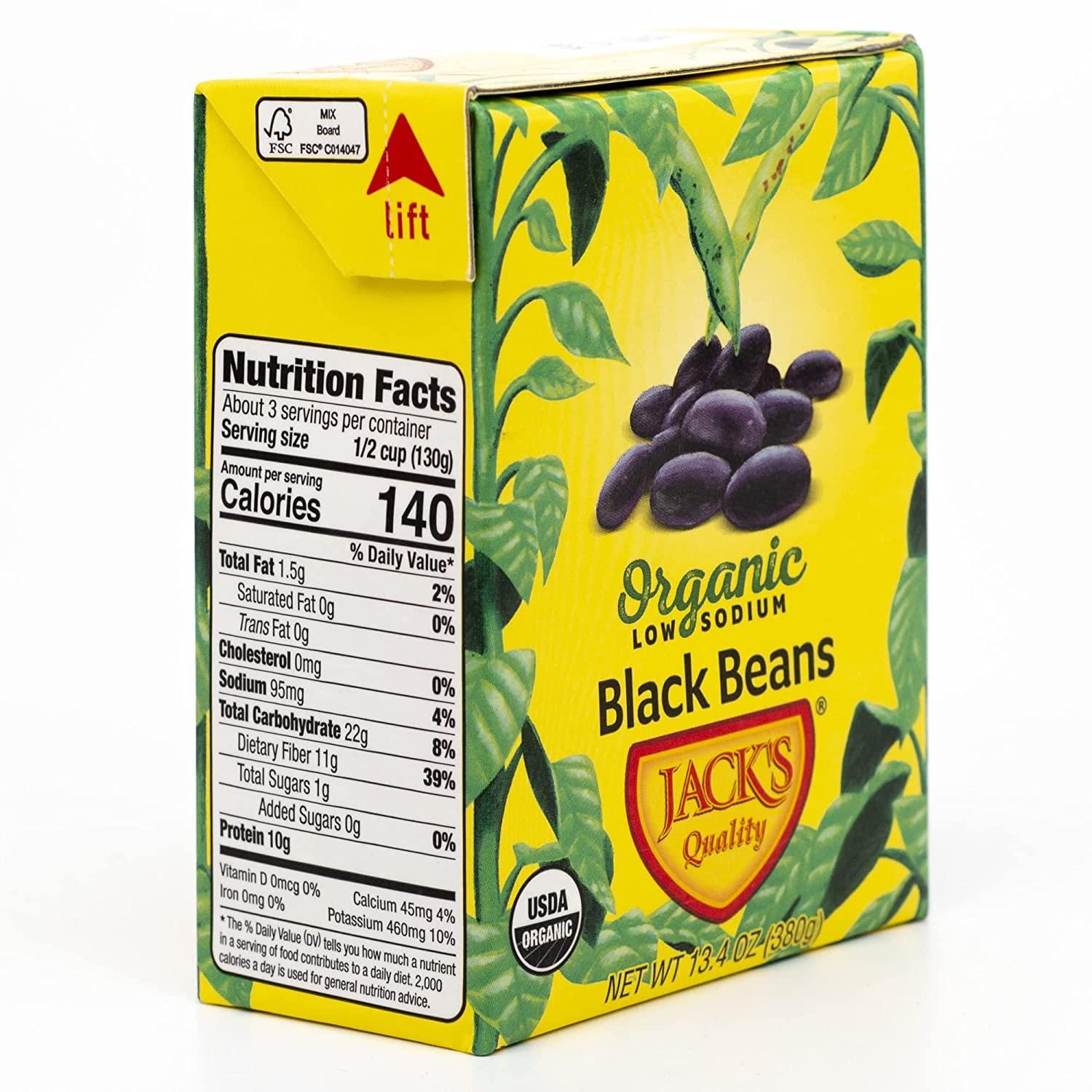 Jack's | Organic Black Beans 13.4 oz.| Packed with Protein and Fiber ...