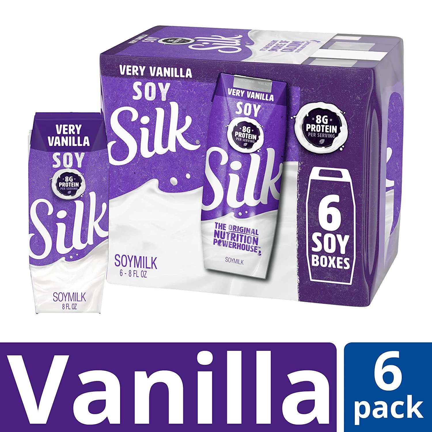 Silk Soymilk 6-Pack 48oz Vanilla - 48 Fl Ounce | Buy Now with Express ...