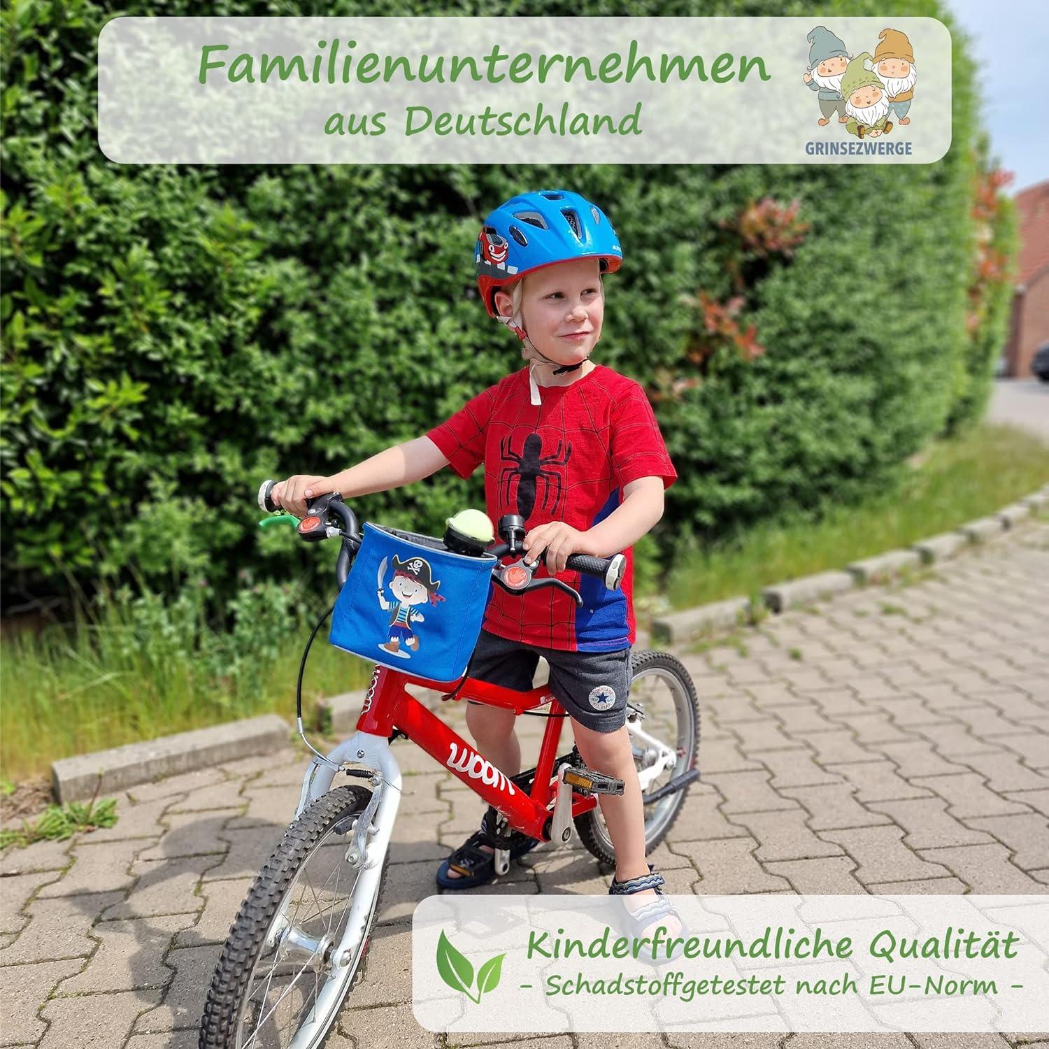 Grinse Dwarf Children Handlebar Bag | Radio Bicycle Handlebar Basket ...