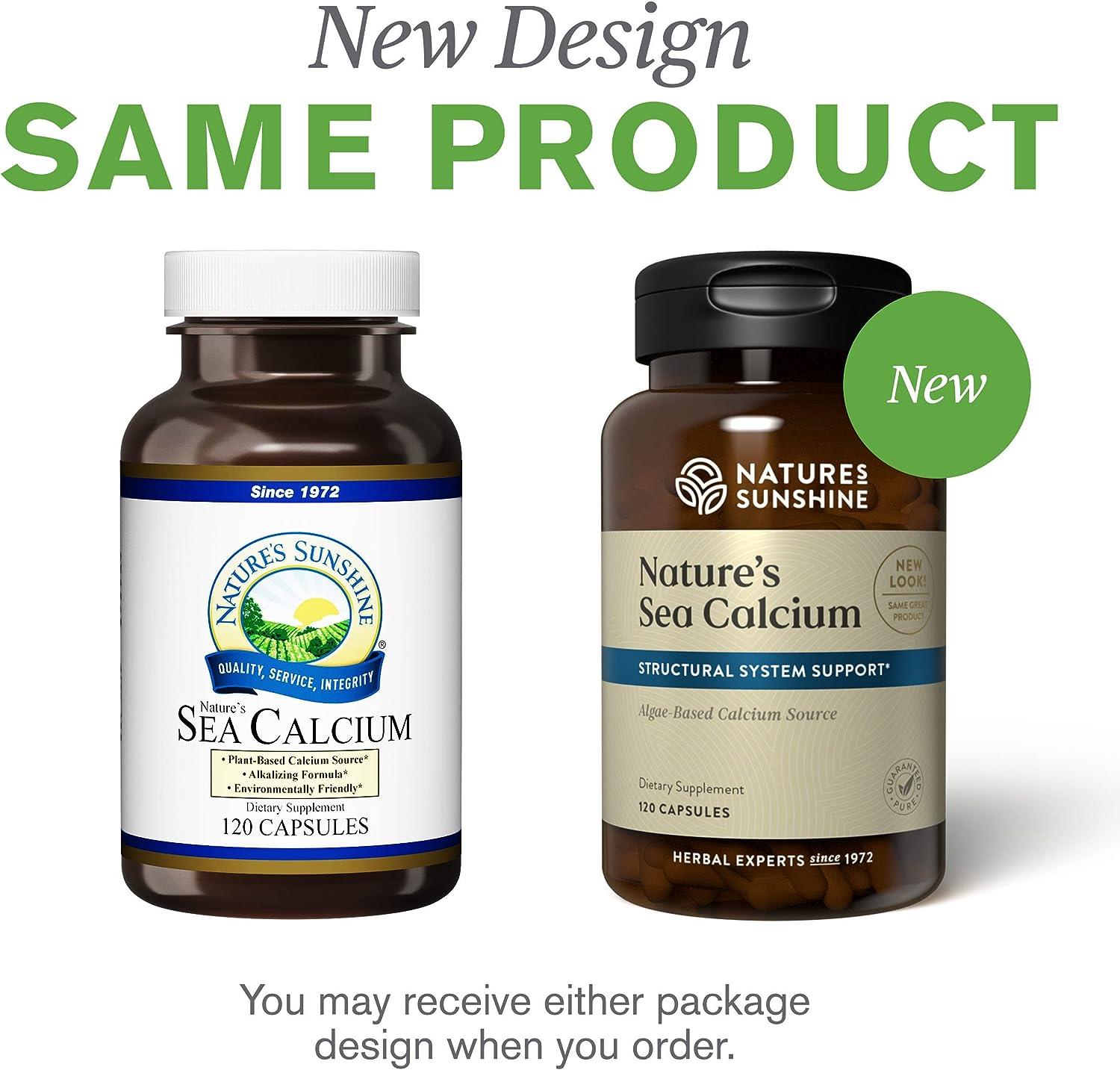 Nature's Sunshine Sea Calcium 120 Capsules | Supports Bone & Teeth ...