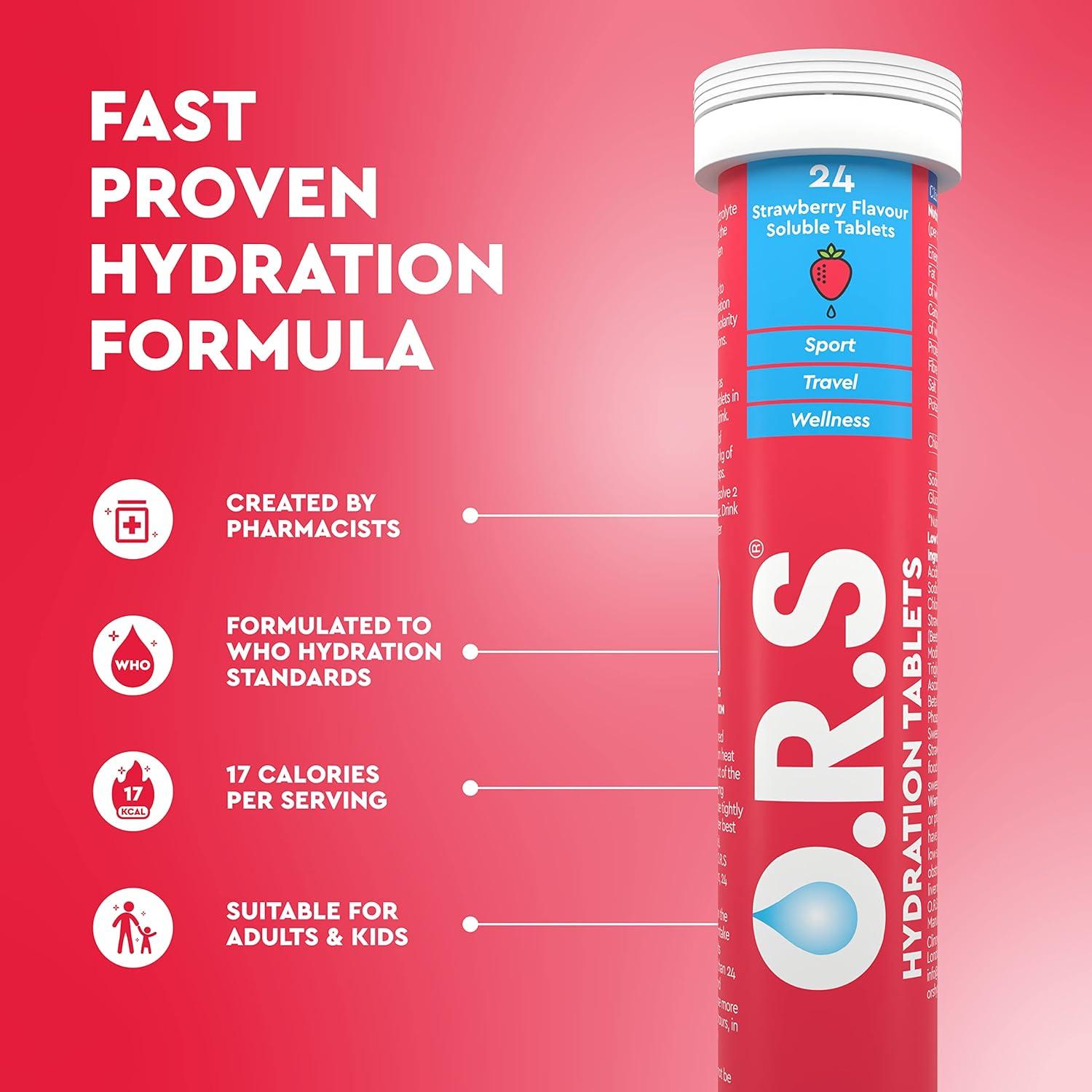 O.R.S Hydration Tablets with Electrolytes - Vegan, Gluten, and Lactose ...