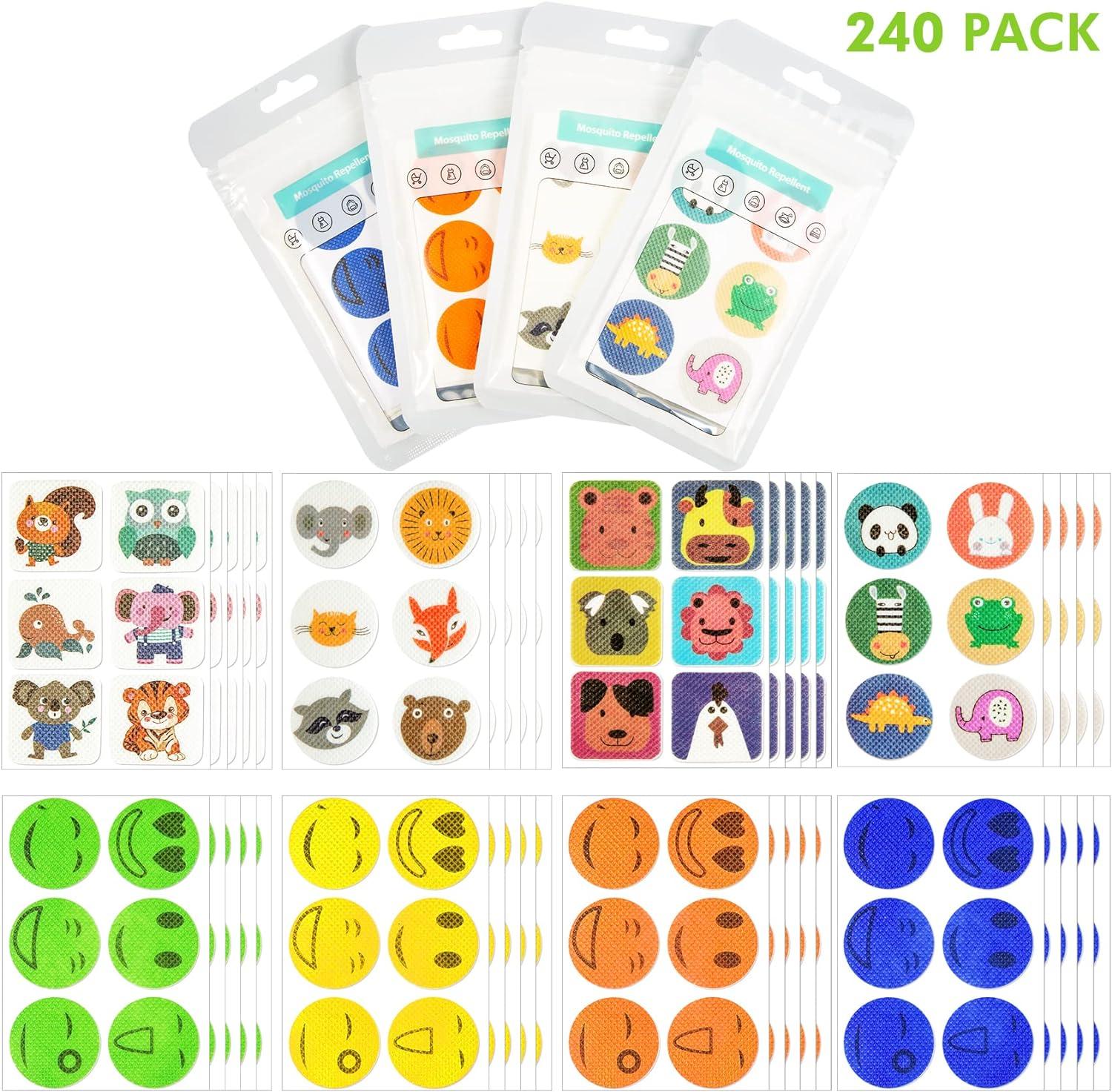 240 Pack Natural Citronella Stickers - Outdoor Lemongrass Patches for ...