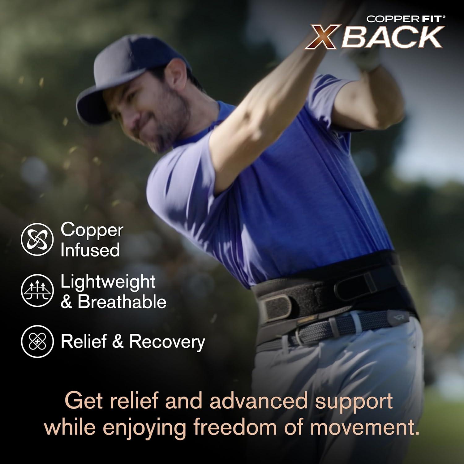 Shop Copper Fit X-Back Brace for Lower Back Pain Relief - Adjustable ...
