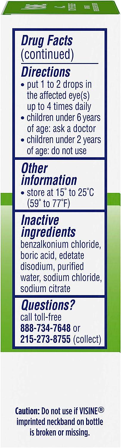 Visine A.C. Astringent Redness Reliever Eye Drops - 0.5 Oz (15 Ml)