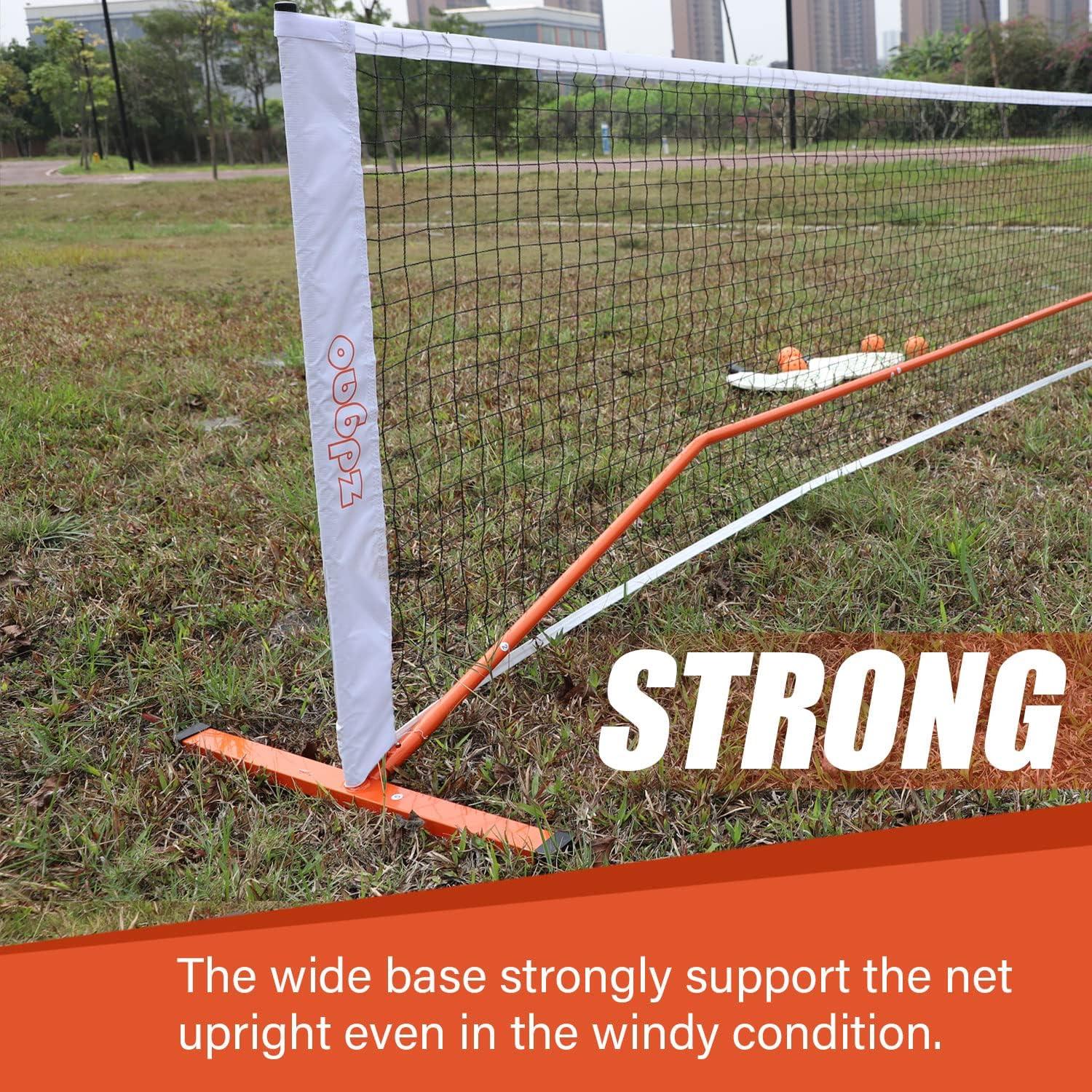 SGSPORT Portable Pickleball Net Set with 4 Paddles & Carrying Bag ...