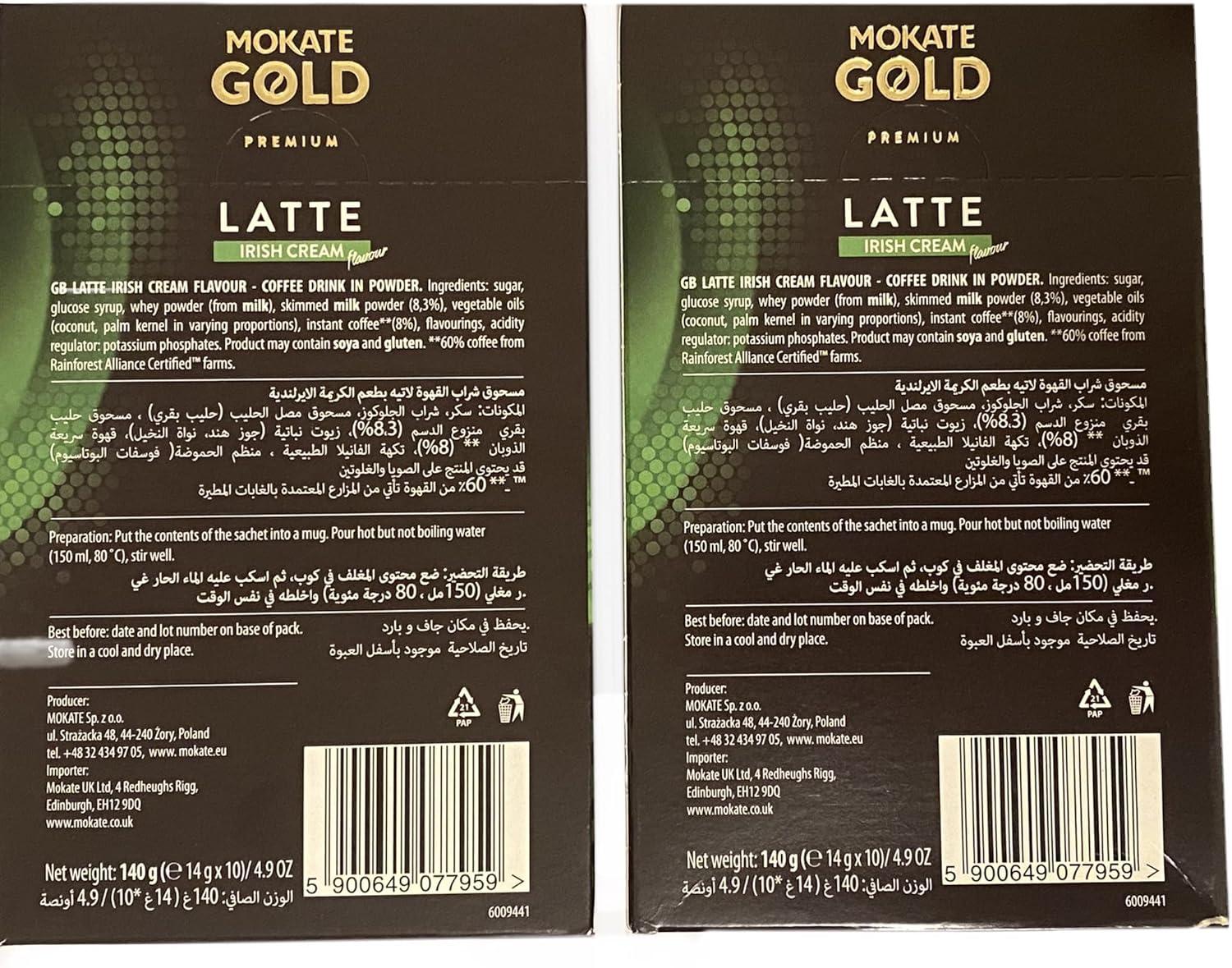 Mokate Gold Premium Latte 4 flavours Caramel Classic Irish cream Vanilla 4x 10 Sachets | Buy Now ...
