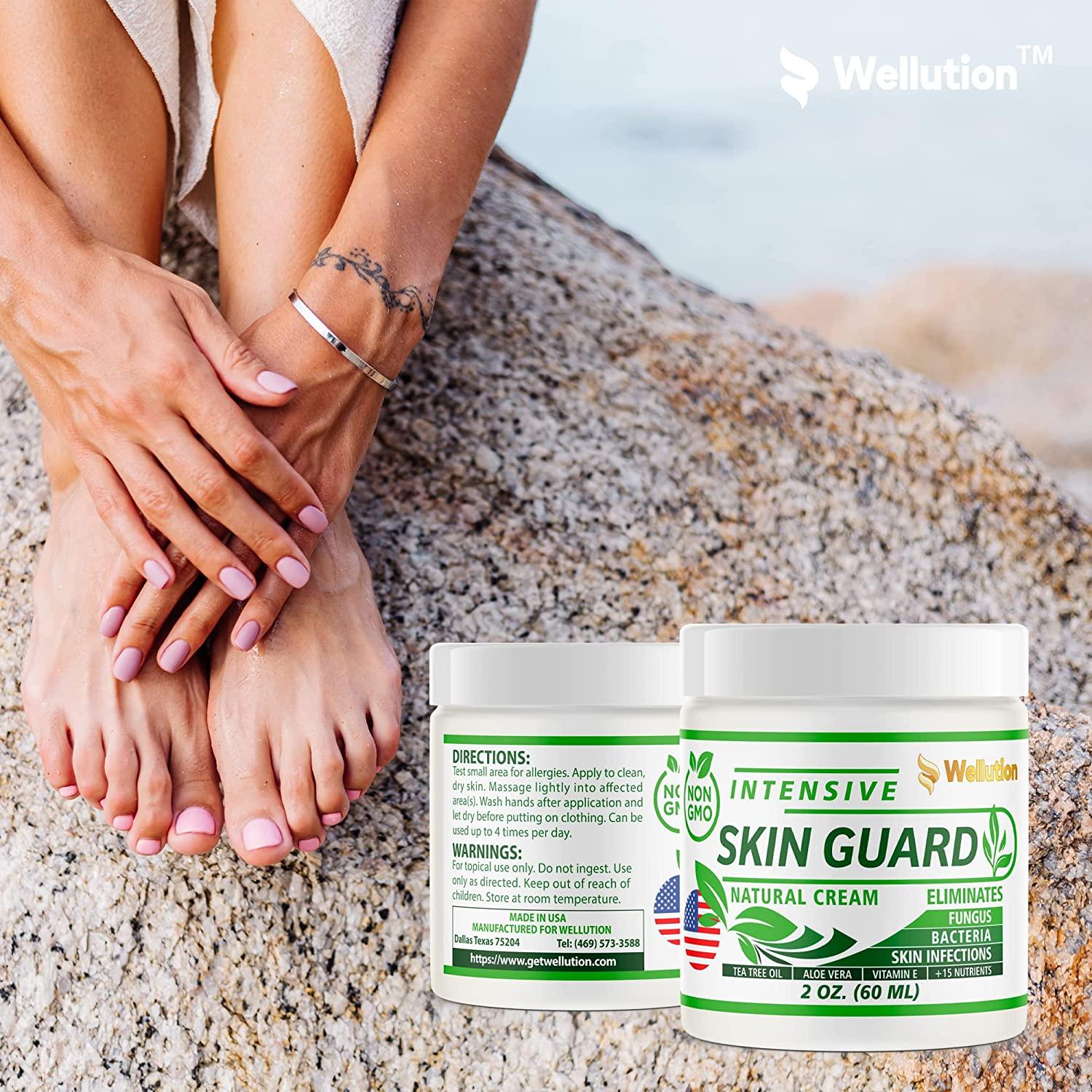 Wellution Skin Guard Cream with Tea Tree Oil, Aloe Vera & Vitamin E ...