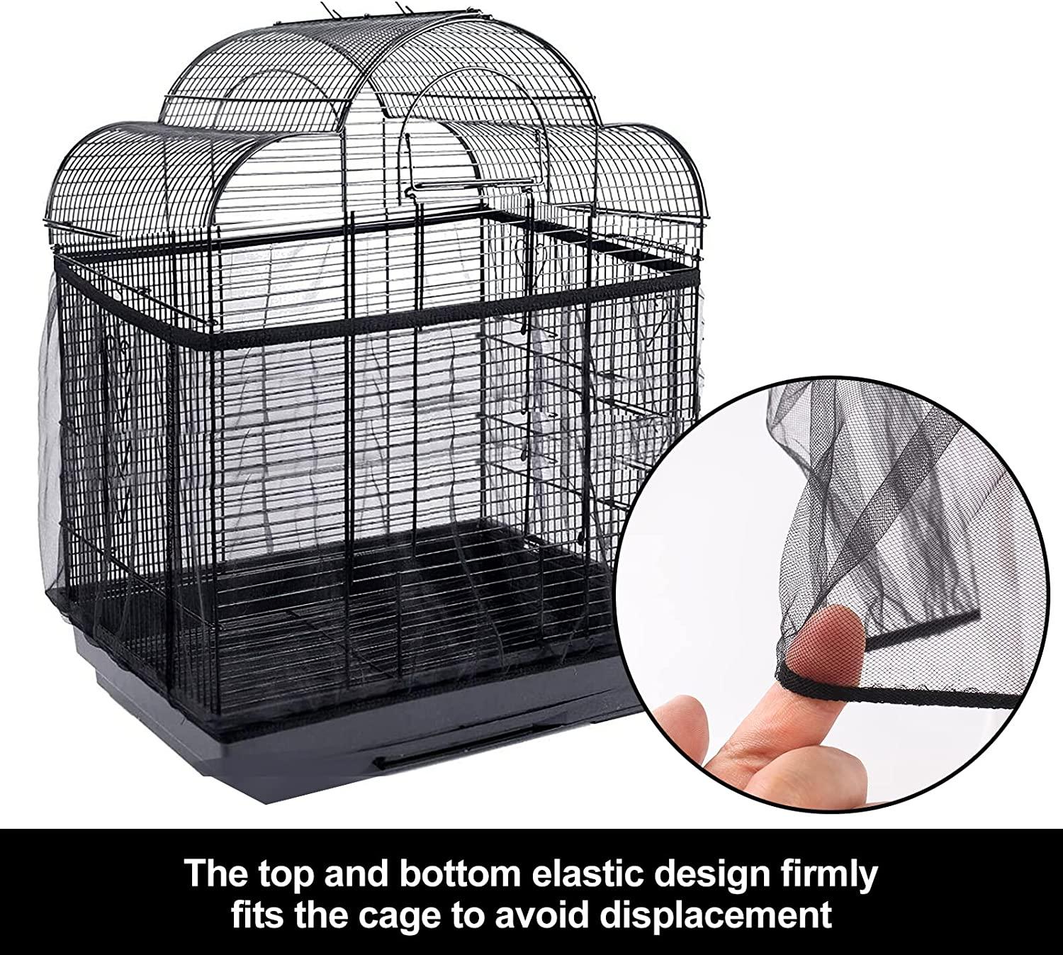 MoietToi Bird Cage Seed Catcher (2 Pack) - Large Parrot Nylon Mesh Net ...