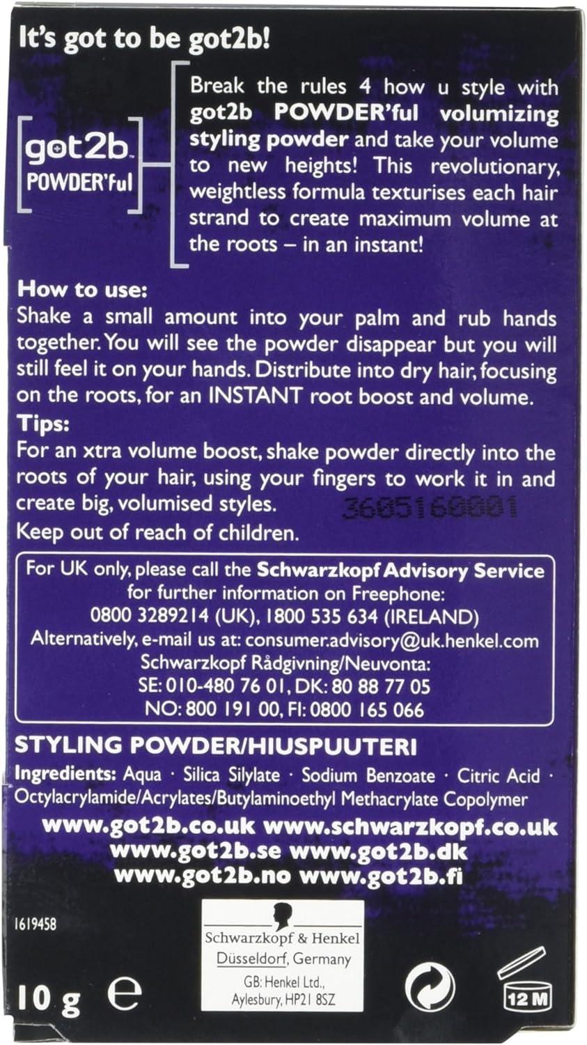 Schwarzkopf got2b Powder'ful Volumizing Styling Powder 10g - Boost ...