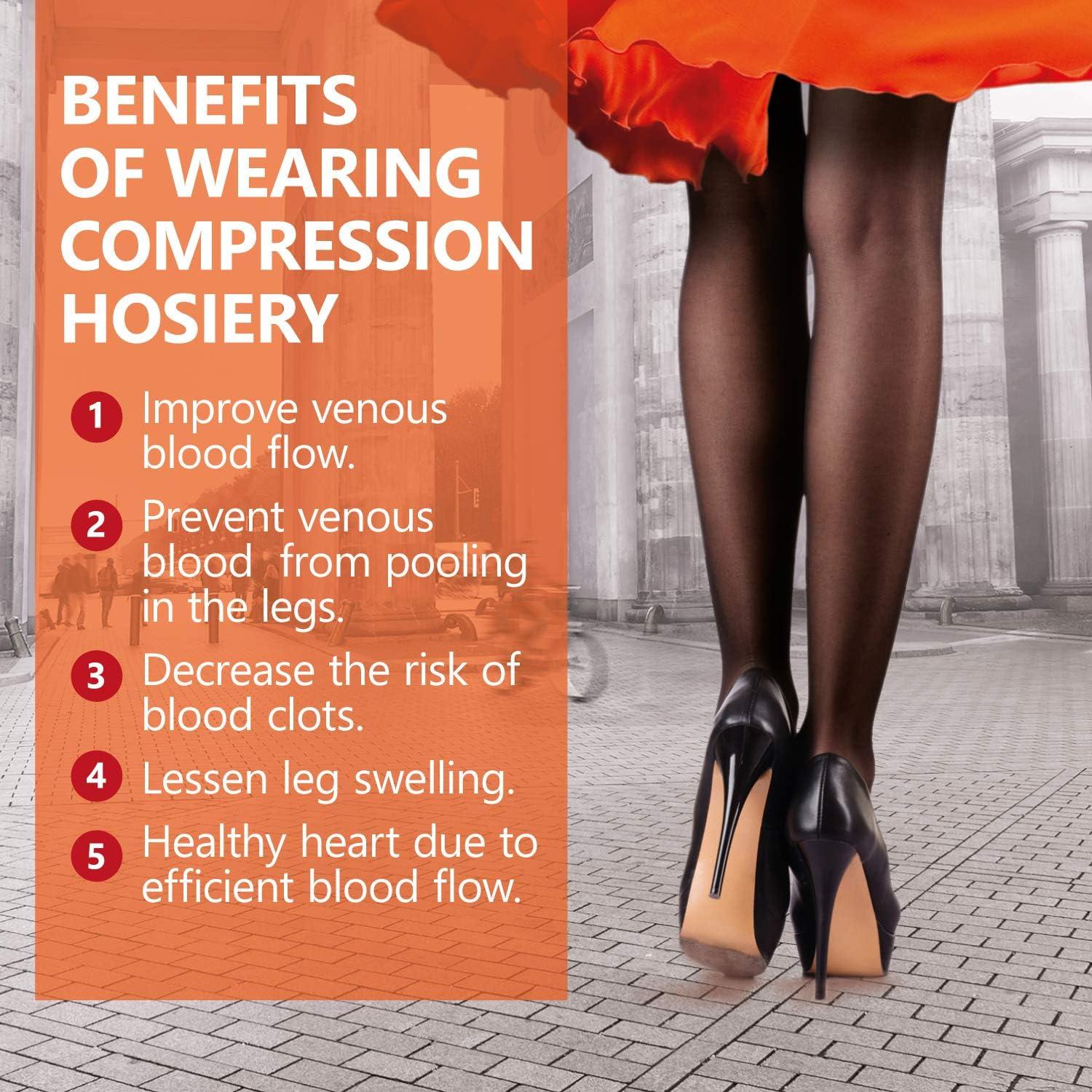 16-18 mmHg Compression Medical Tights for Improved Circulation and ...