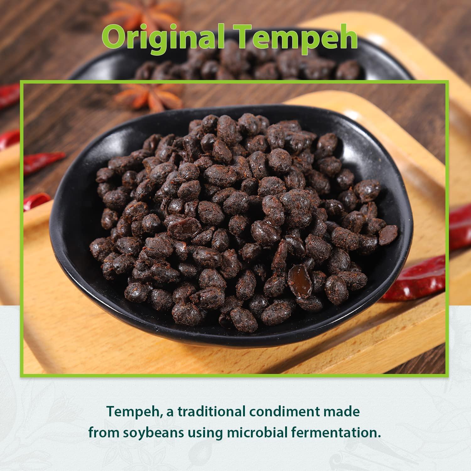 Soeos Chinese Douchi Fermented Black Beans 15.94 Oz (452g) - 2 Packs (226g Each)