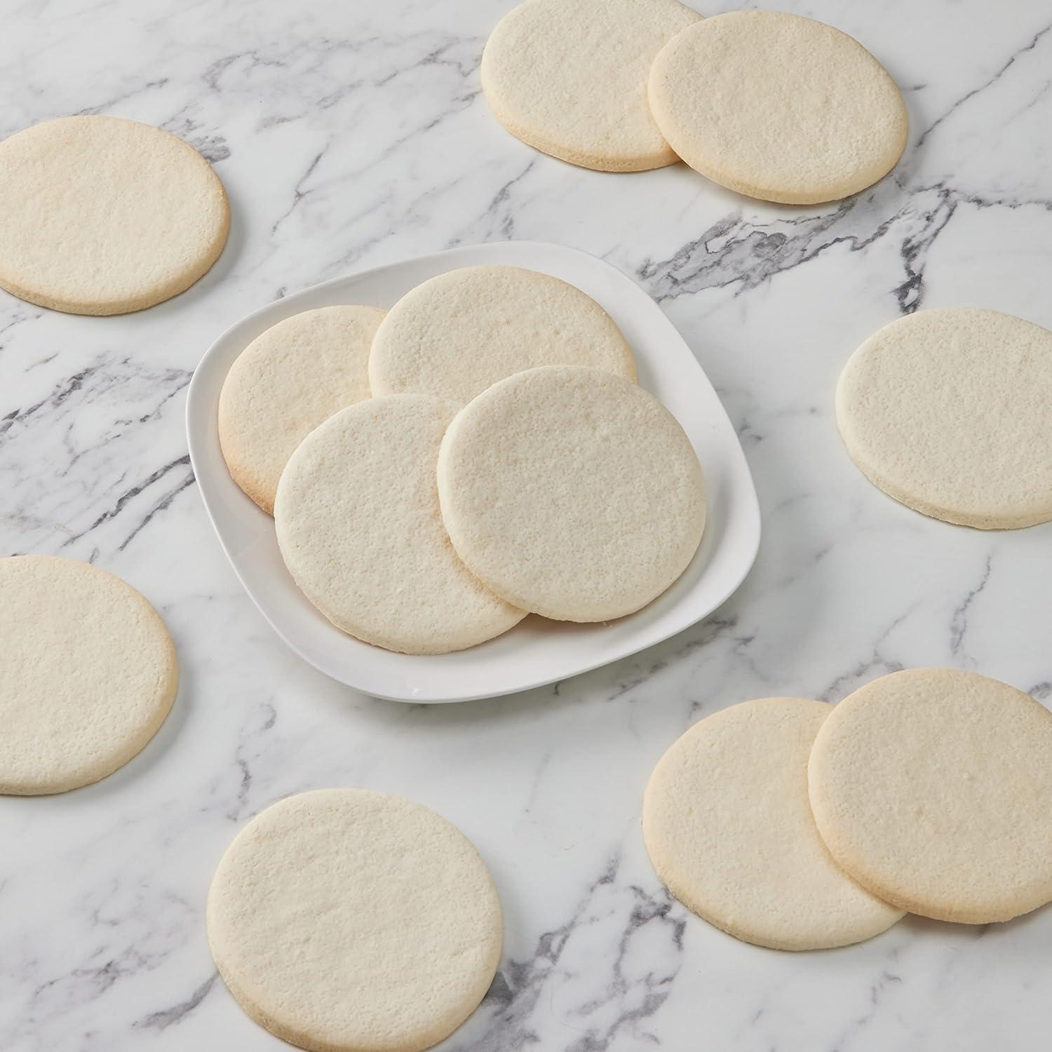 50-Pack Nut-Free Smiley Cookie Sugar Cookies - Round Shaped, Uniced ...