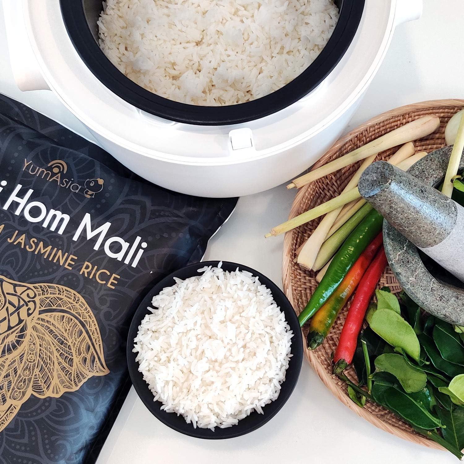 Yum Asia Thai HOM Mali Premium Jasmine White Rice - 5kg: Authentic Thai Rice for Cooking & Meal ...