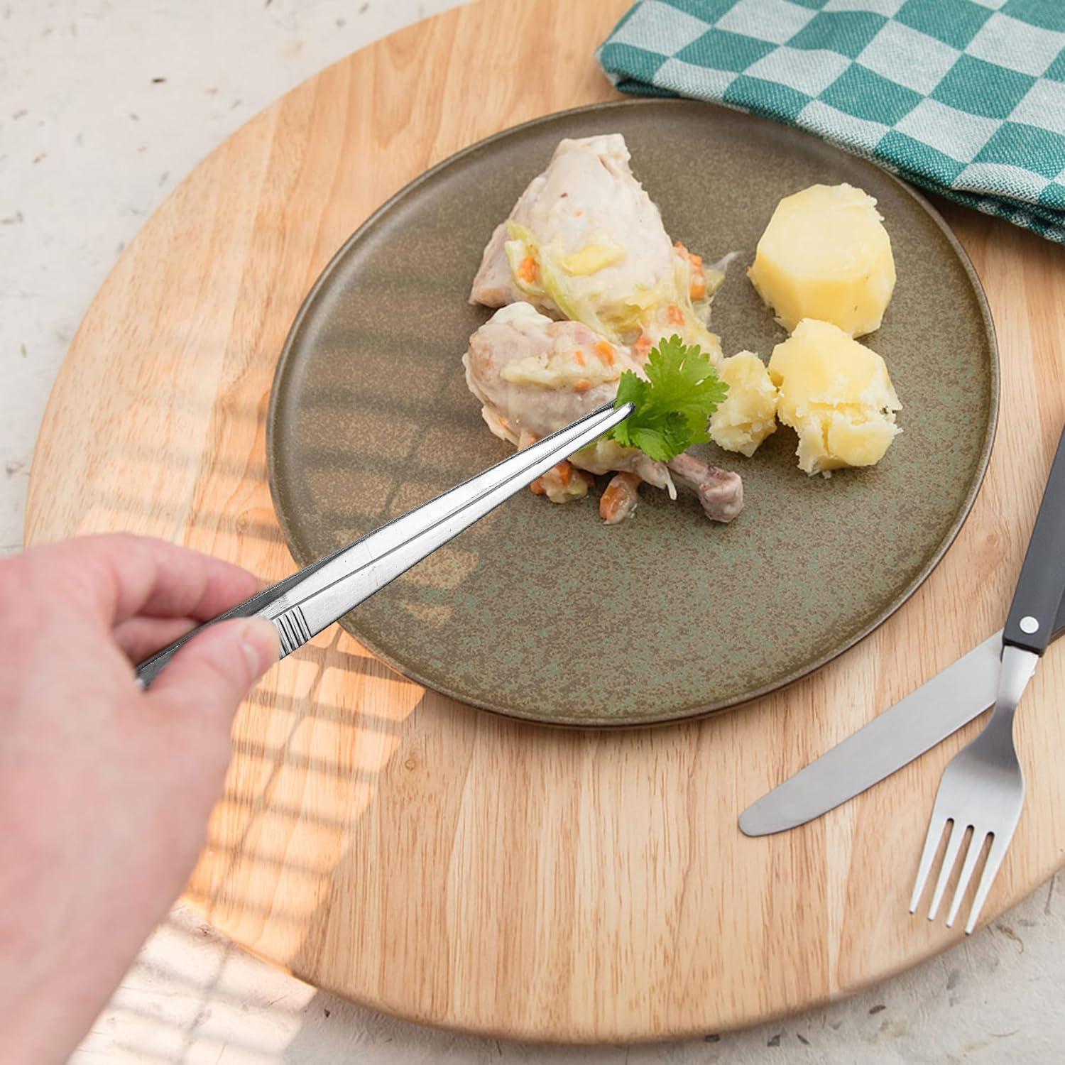 Extra Long Stainless Steel Tweezers 30cm - Precision Toothed Tip for ...