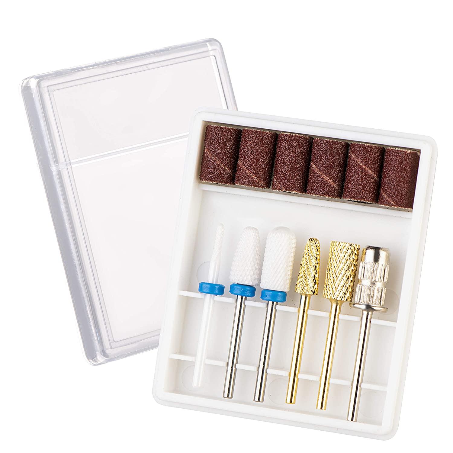 Professional Diamond Ceramic Nail Drill Bits for Acrylic Nails - 6Pcs ...
