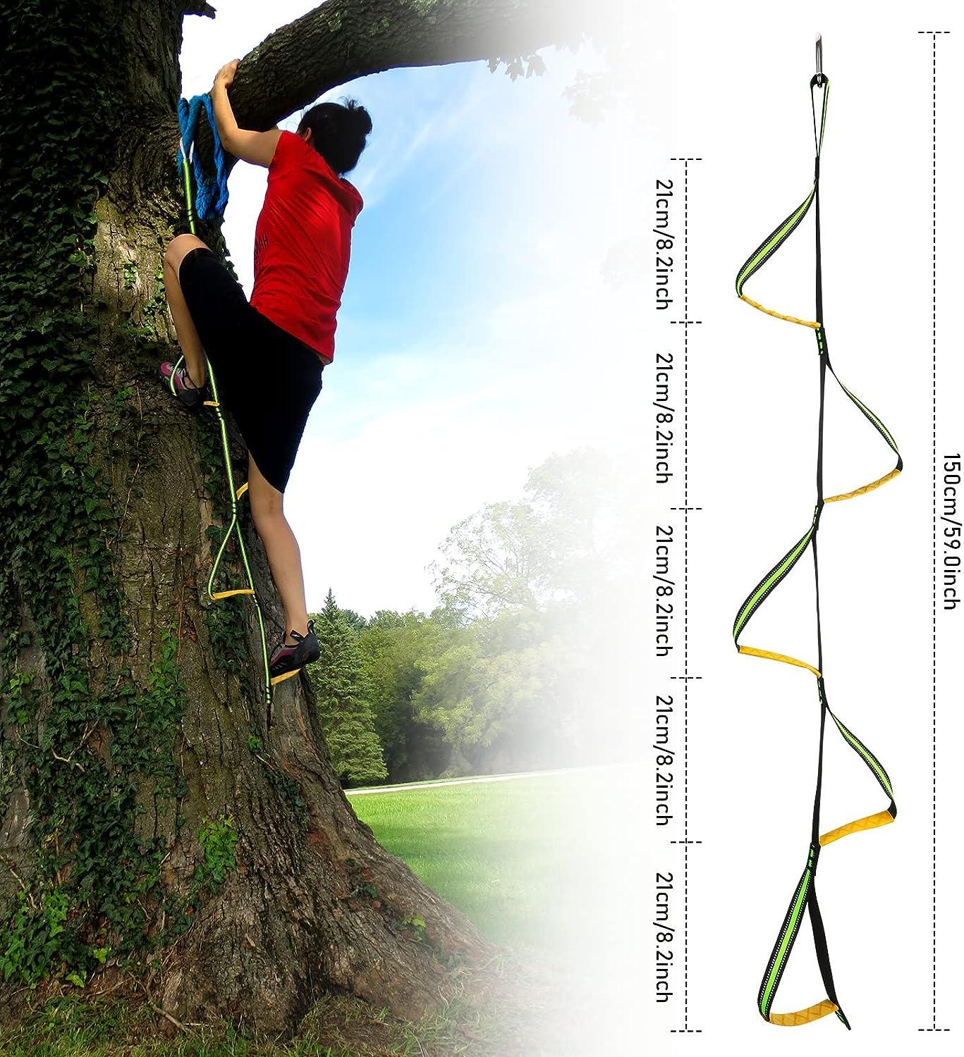 TOBWOLF 5 Steps Climbing Aider - Portable Foot Ascender Loop for Rock ...