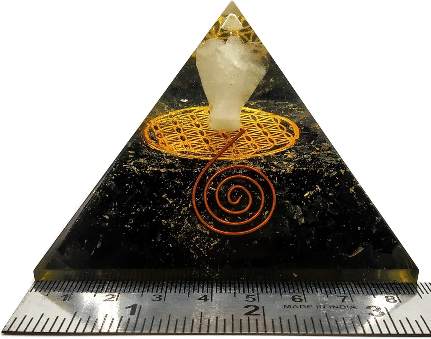 Large Orgonite Pyramid | Shungite Crystal Pyramid | Flower of Life ...