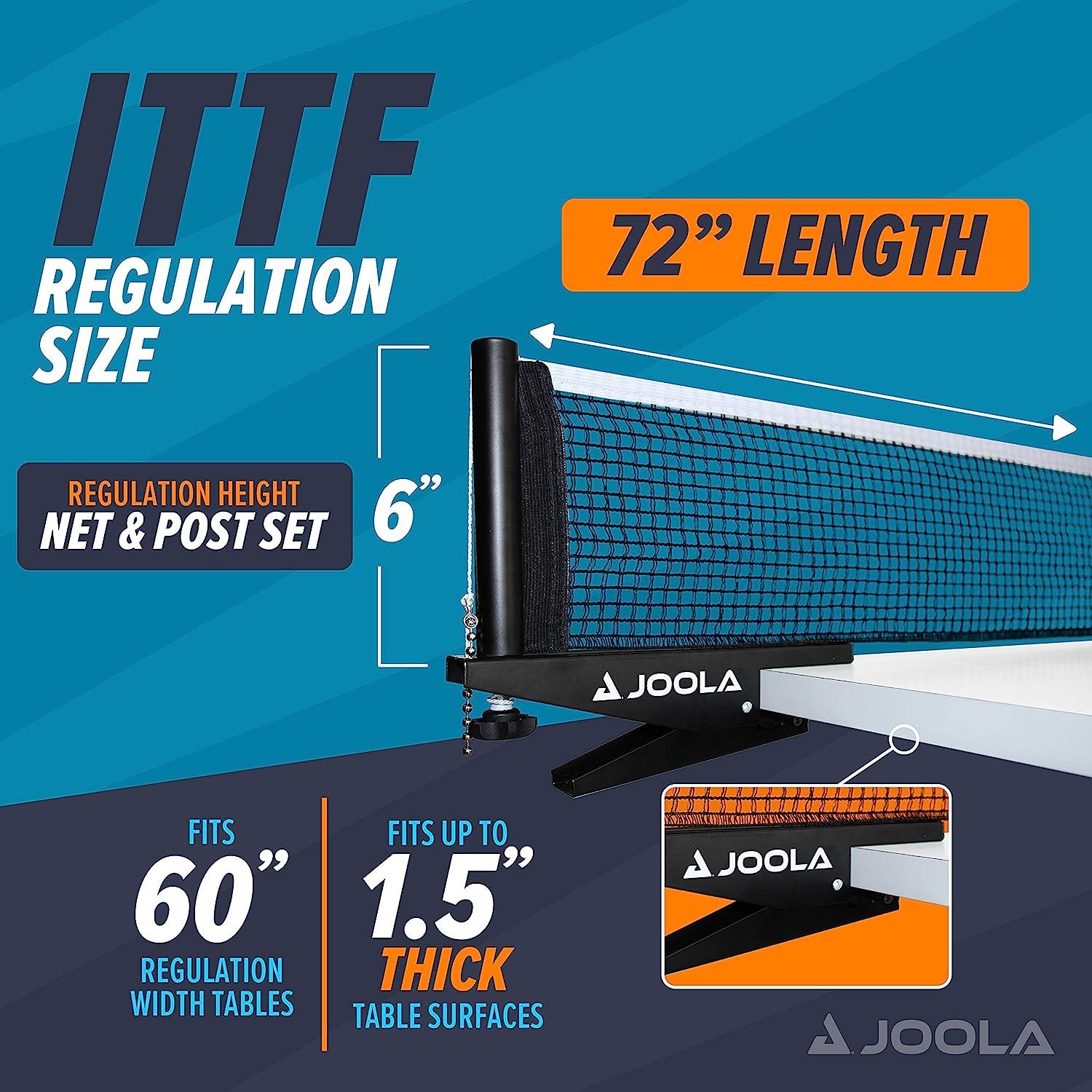 JOOLA Premium 72 Regulation Size Table Tennis Net and Post Set ...