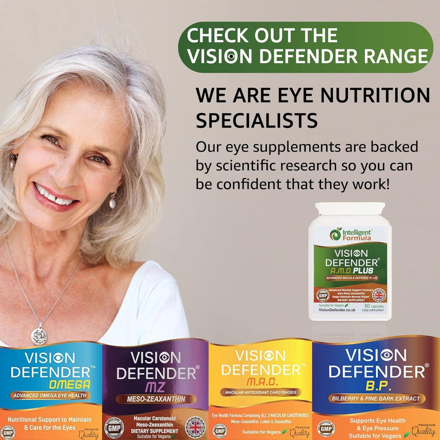 Vision Defender Plus: AREDS2 Eye Supplement with Lutein, Zinc & Meso ...