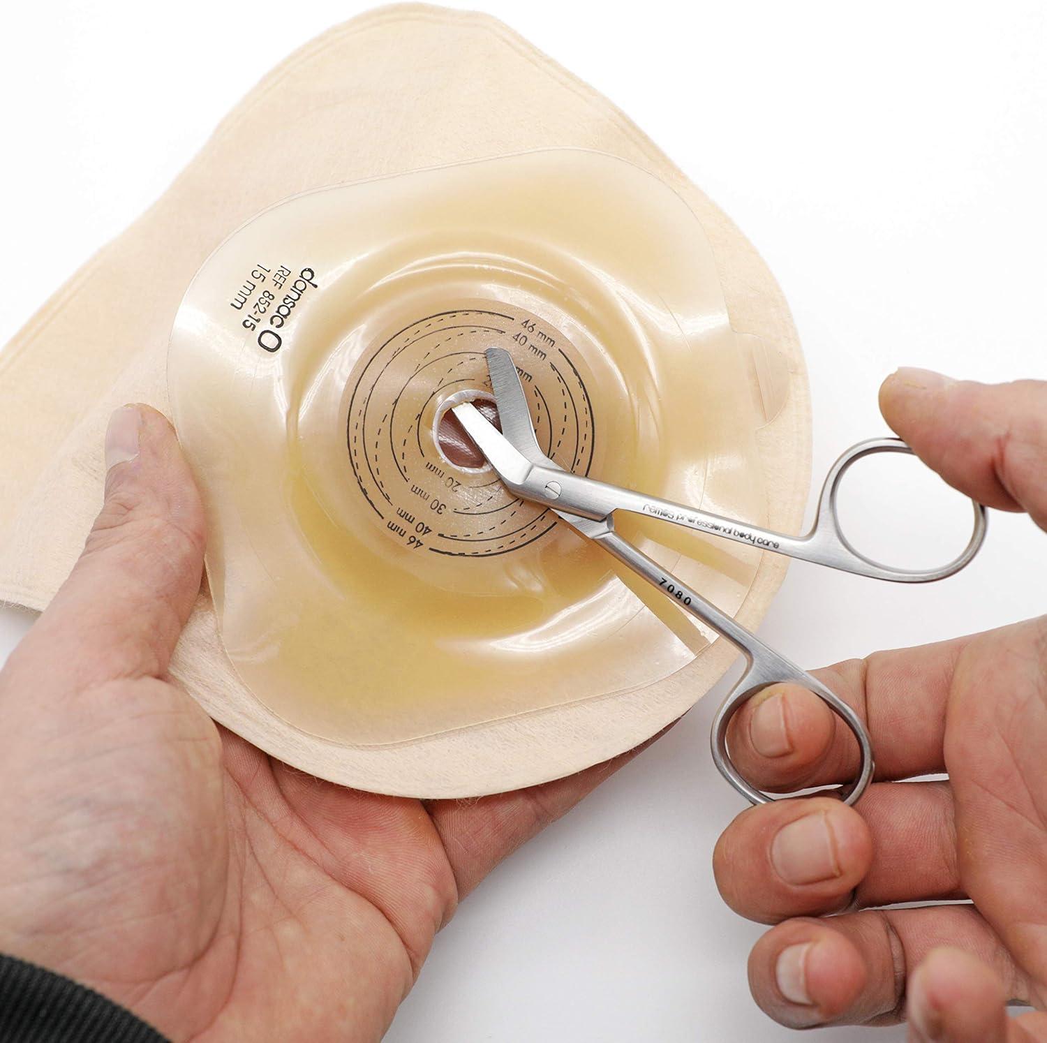 REMOS Stainless Steel Stoma Scissors for Precise Stoma Base Plate ...