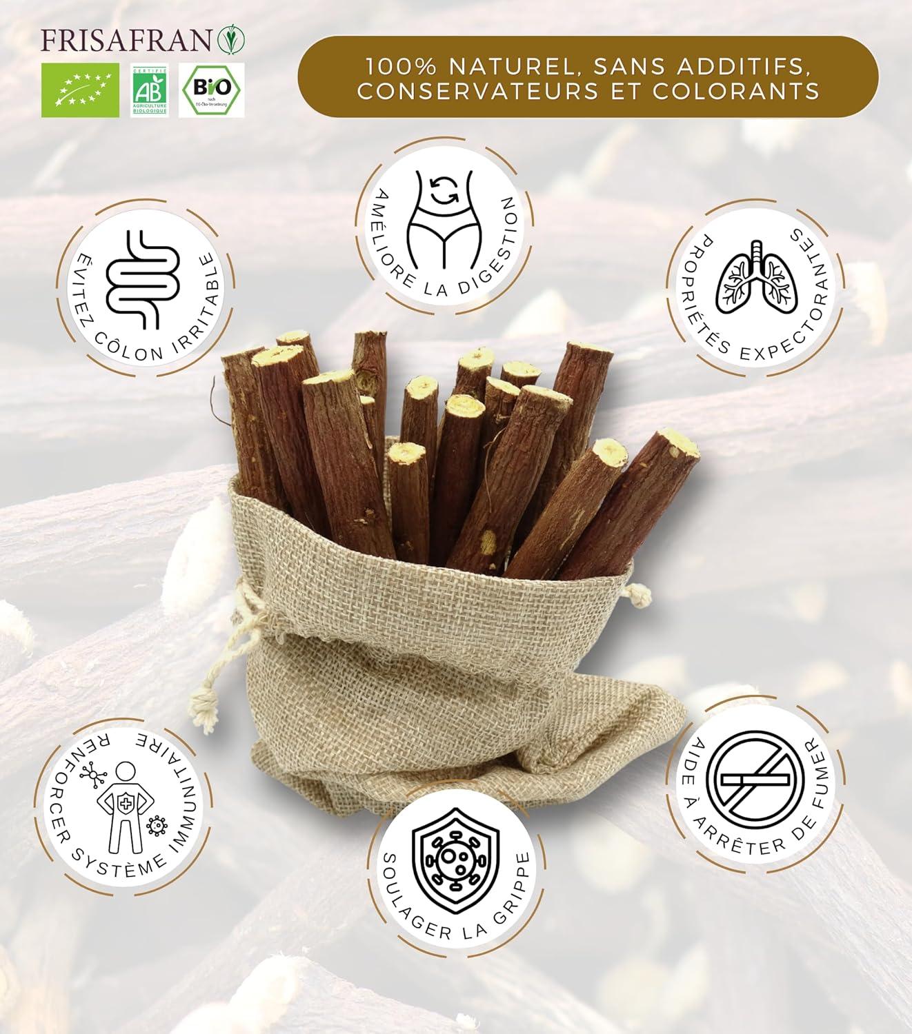 FRISAFRAN | Fresh licorice in organic sticks | Licorice stick | licorice | chewing wood licorice ...