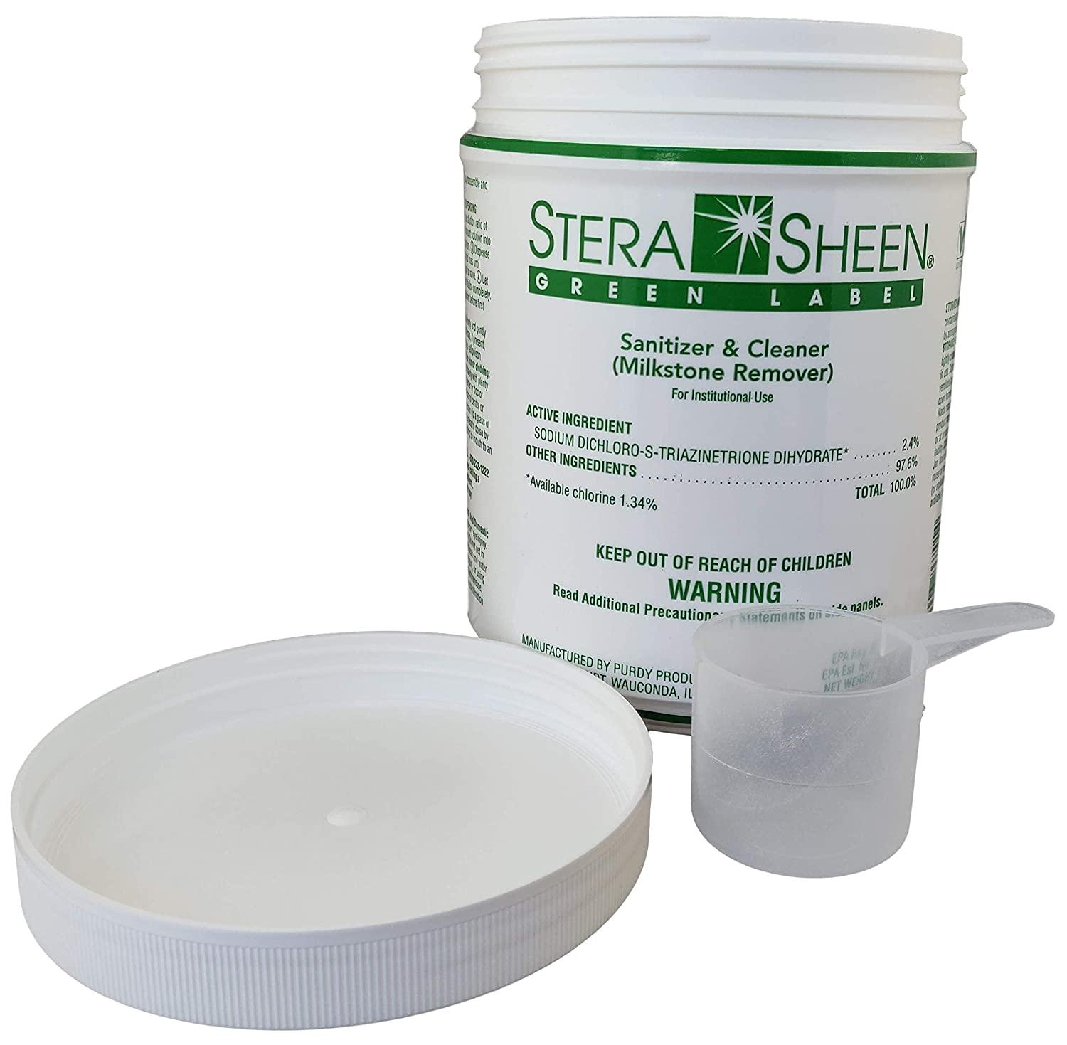 Stera-Sheen Green Label Sanitizer by Purdy Products - 4 x 4lb Jars (1 ...