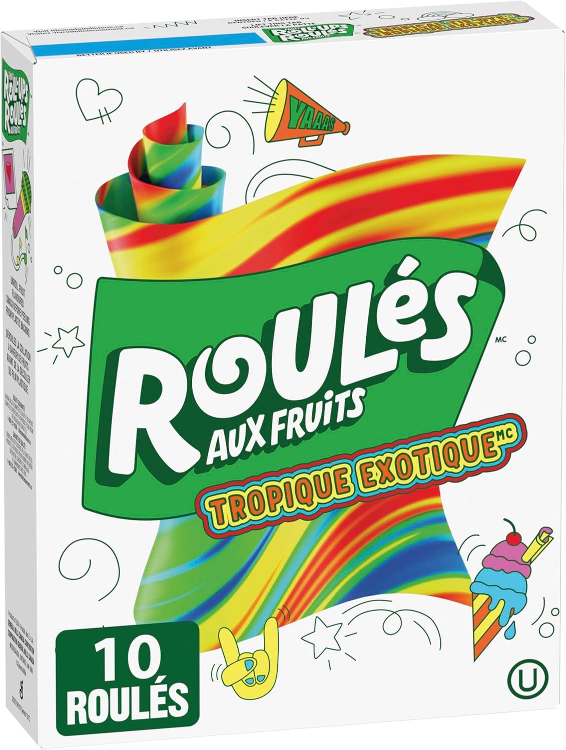 BETTY CROCKER FRUIT ROLLUPS - Tropical Tie-Dye Fruit Flavoured Snacks ...