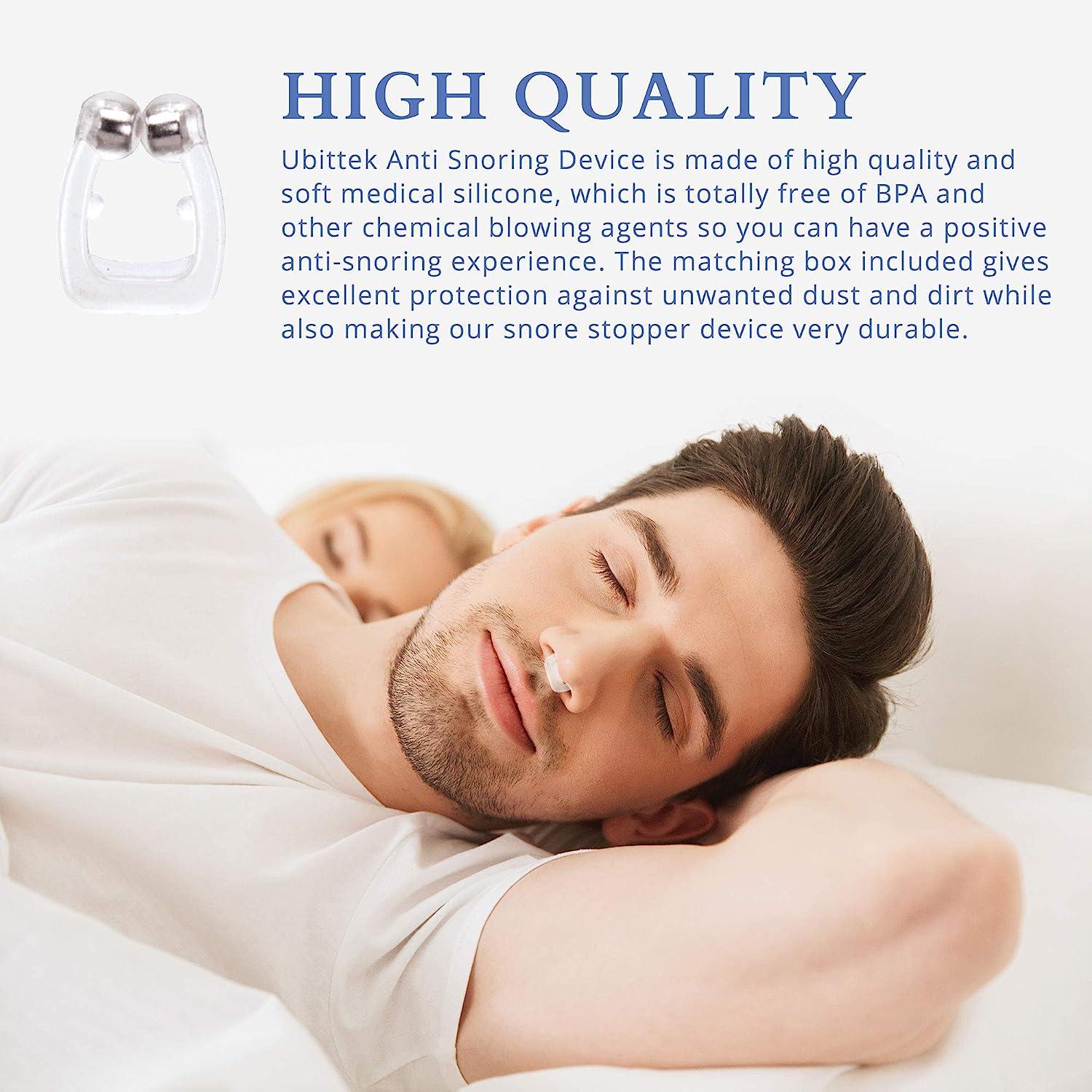 Snore Stopper Nose Clips - Quiet Restful Sleep with Comfortable ...