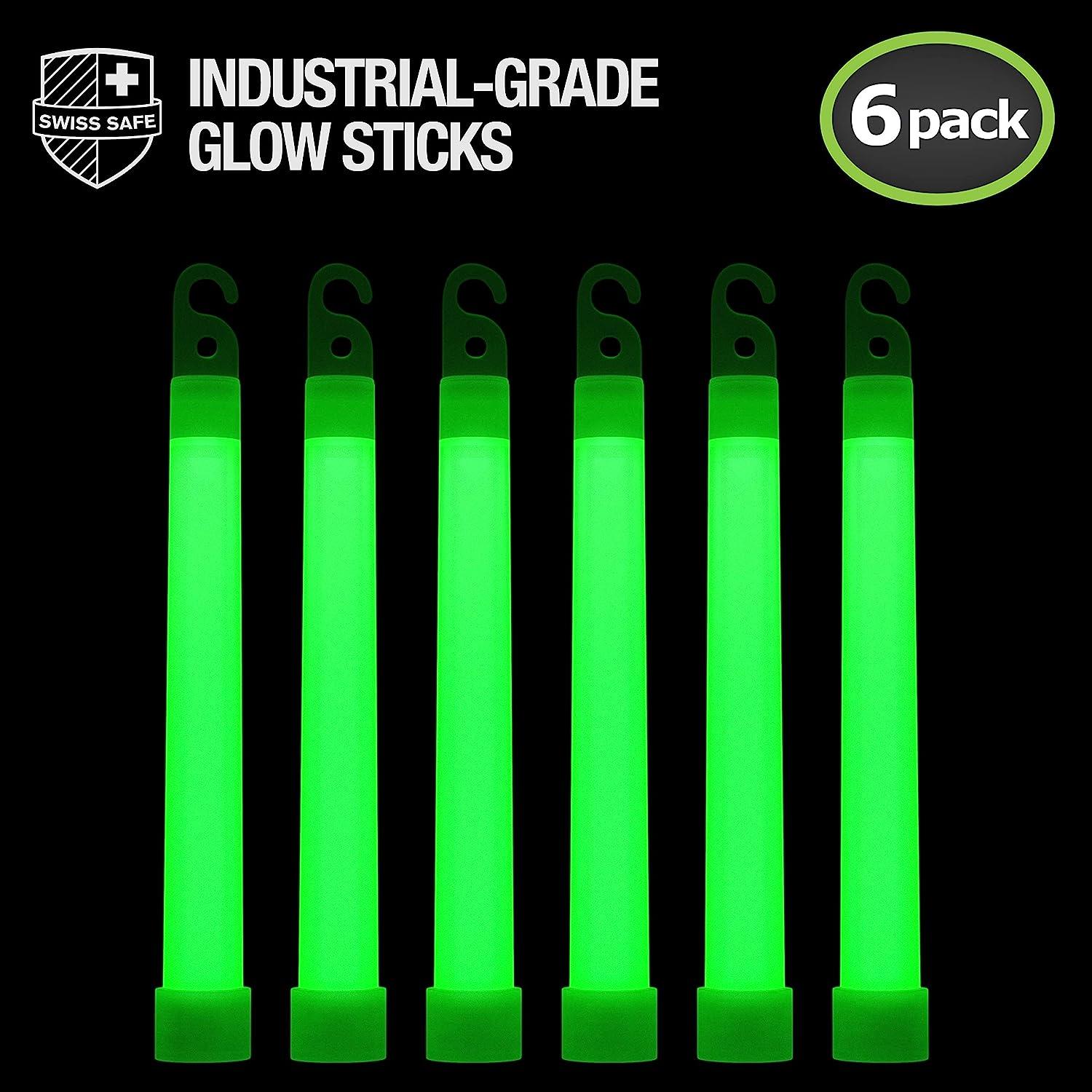 Blue Glow Sticks Swiss Safe Glow Sticks - 12 Pack Green 12+ Hour ...