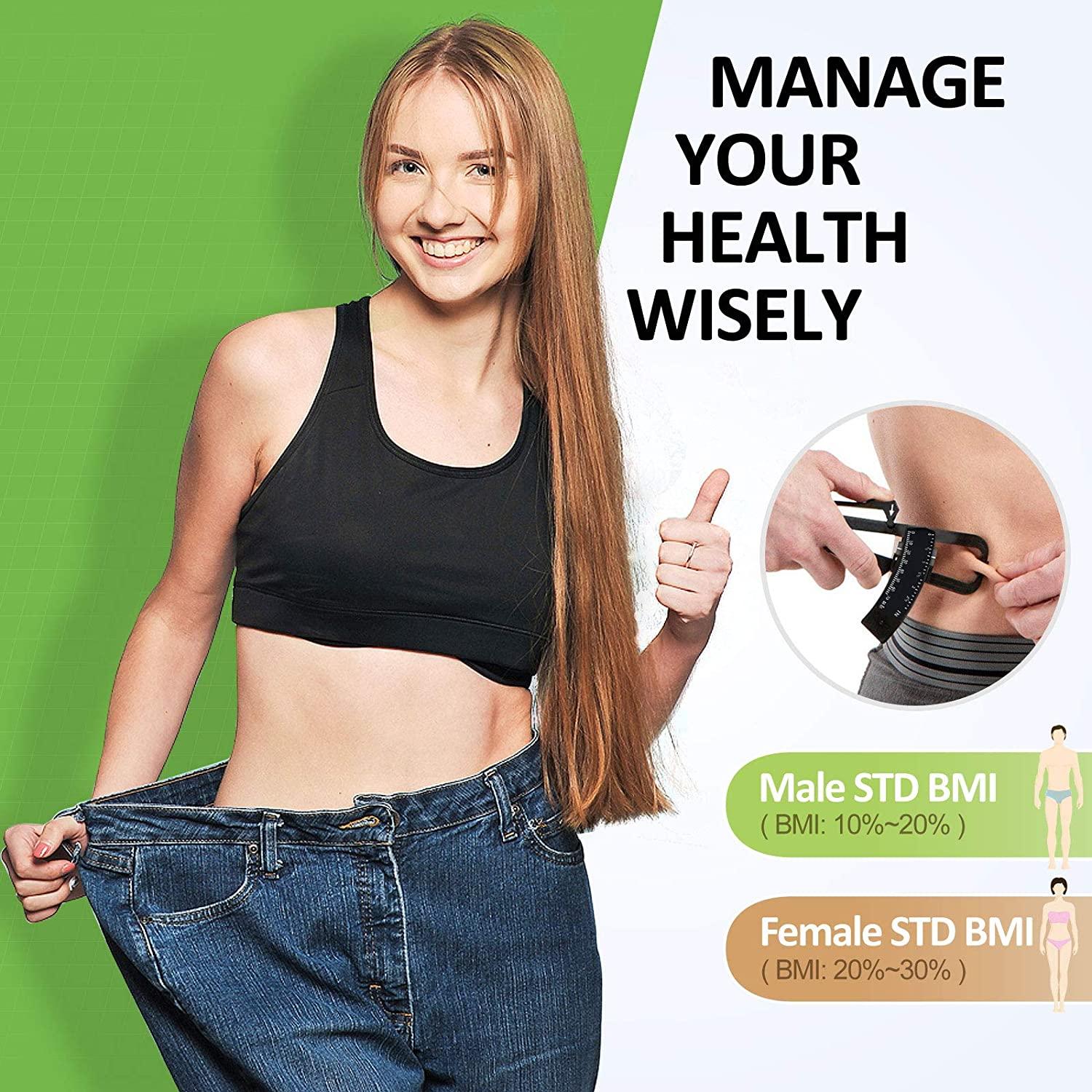 Body Fat Caliper Combo for Accurate Measurement - Men and Women | Body ...