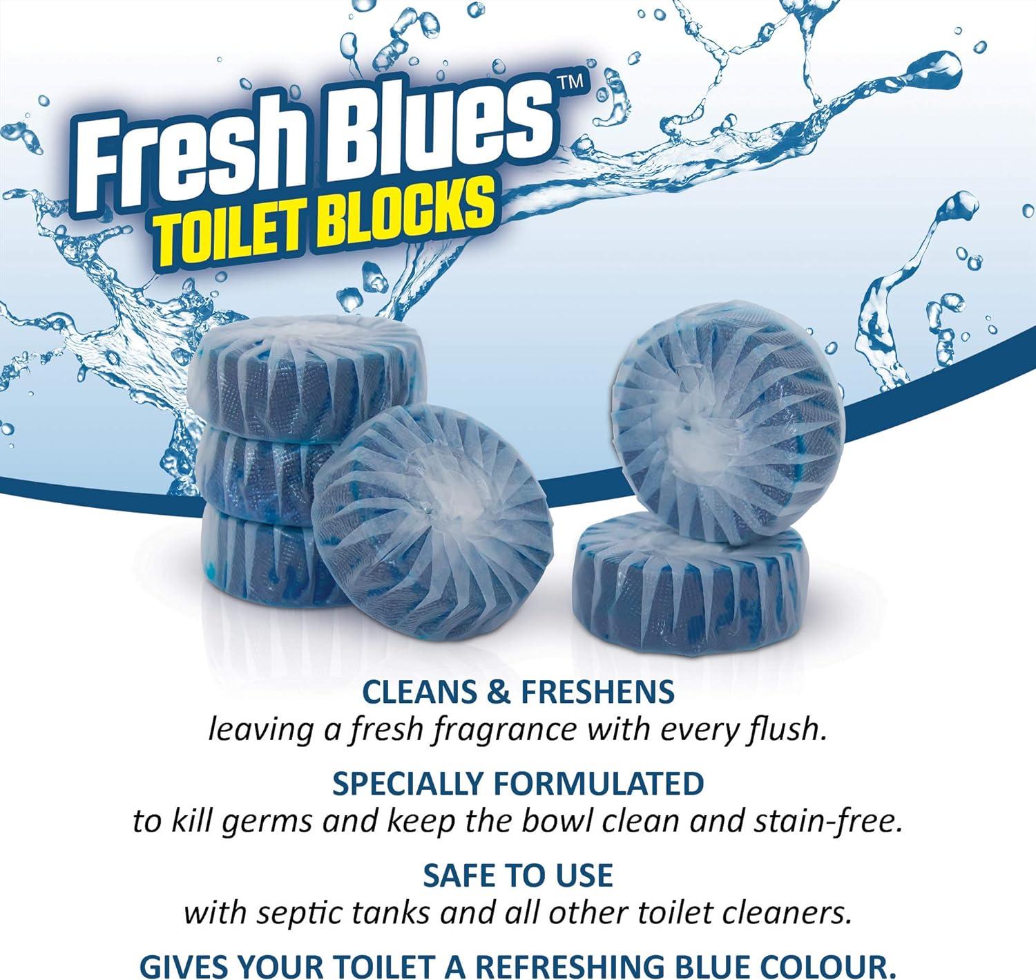 Mighty Burst Fresh Blues Toilet Block 6 Pack Cistern Blocks That ...