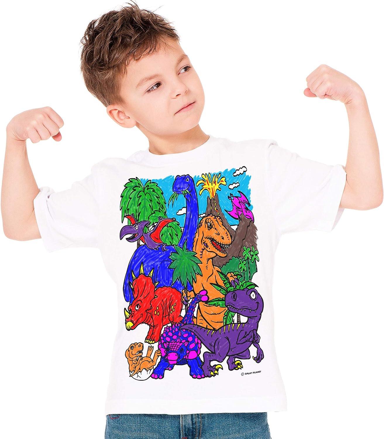 Splat Planet Color in Dinosaur T-Shirt | 10 Washable Pens | Reusable ...