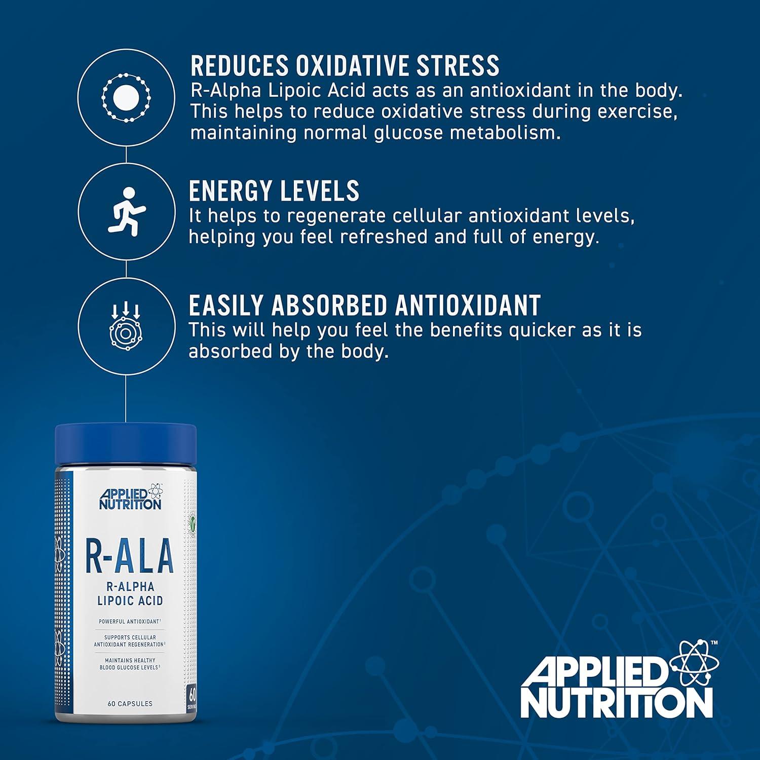 Applied Nutrition R-Alpha Lipoic Acid 200mg - 60 Capsules - Premium ...