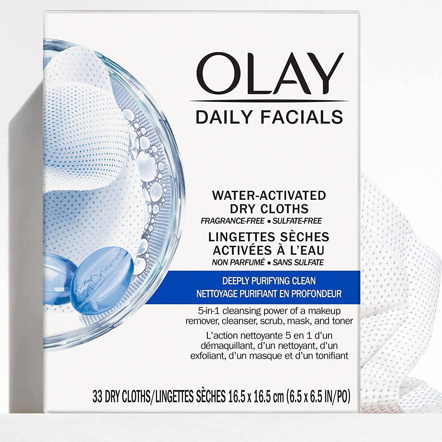 Olay Daily Facial Cleansing Cloths - 33 Count (Pack of 3) | Deeply ...