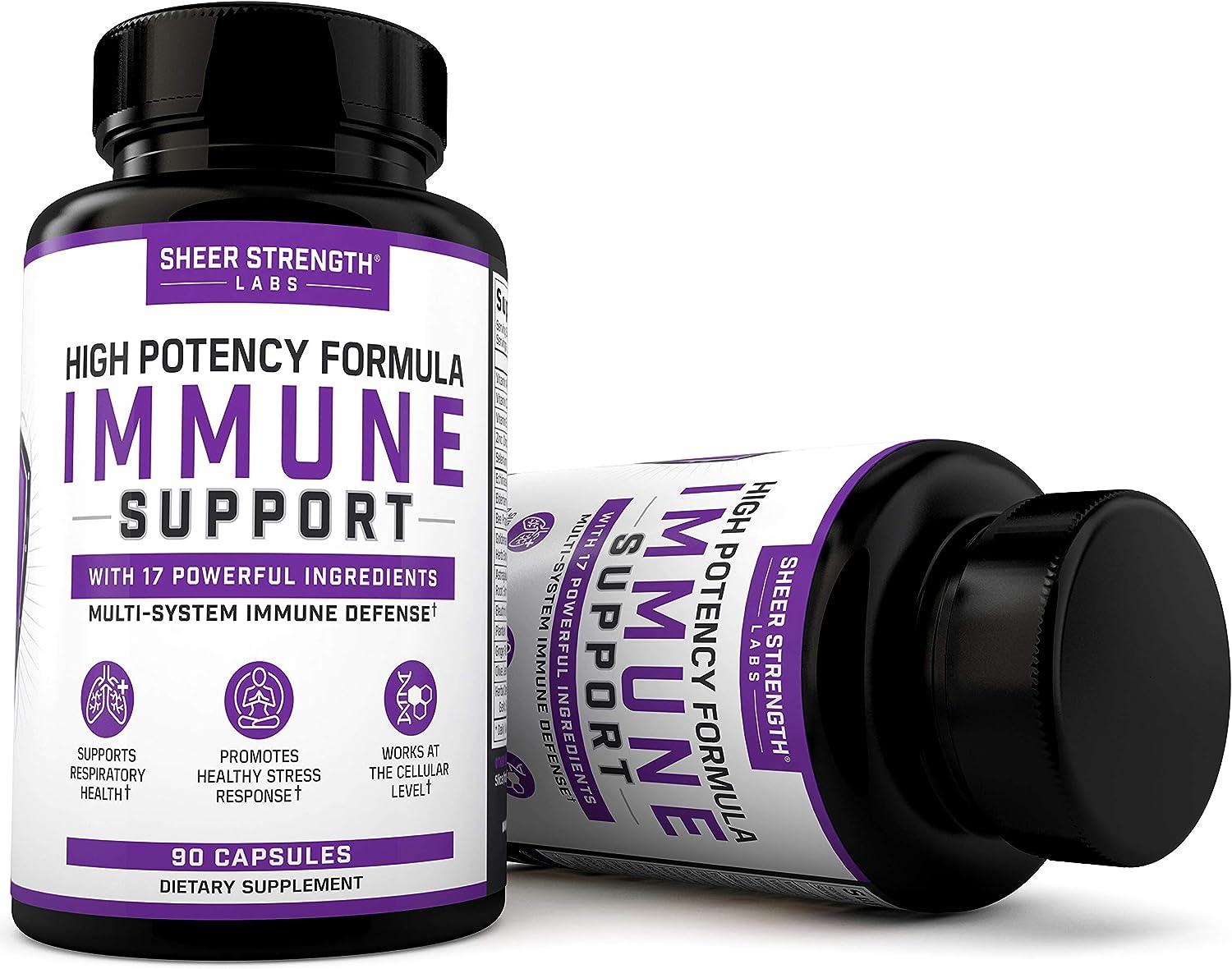 Sheer Strength 17-in-1 Daily Immune Support Supplement - 90 Capsules ...