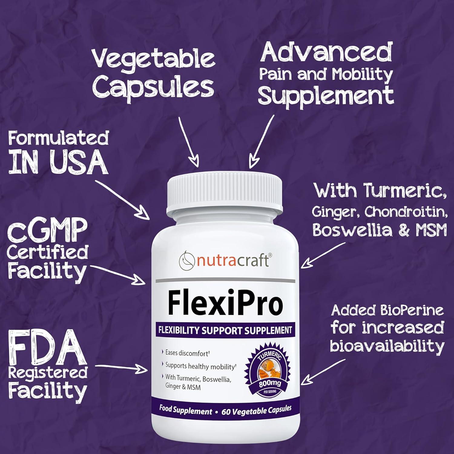 FlexiPro Natural Pain Supplement | 11-in-1 Stiffness Mobility ...