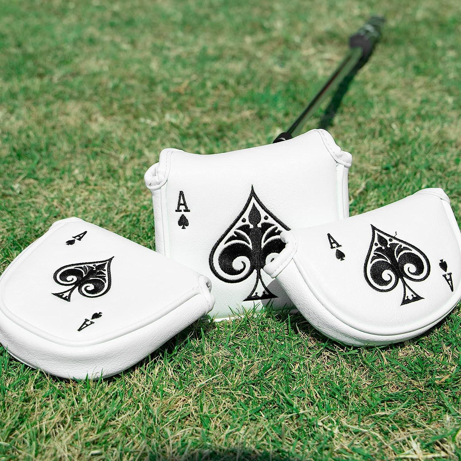Poker Ace Leather Golf Putter Cover with Magnetic Closure - Fits Scotty ...