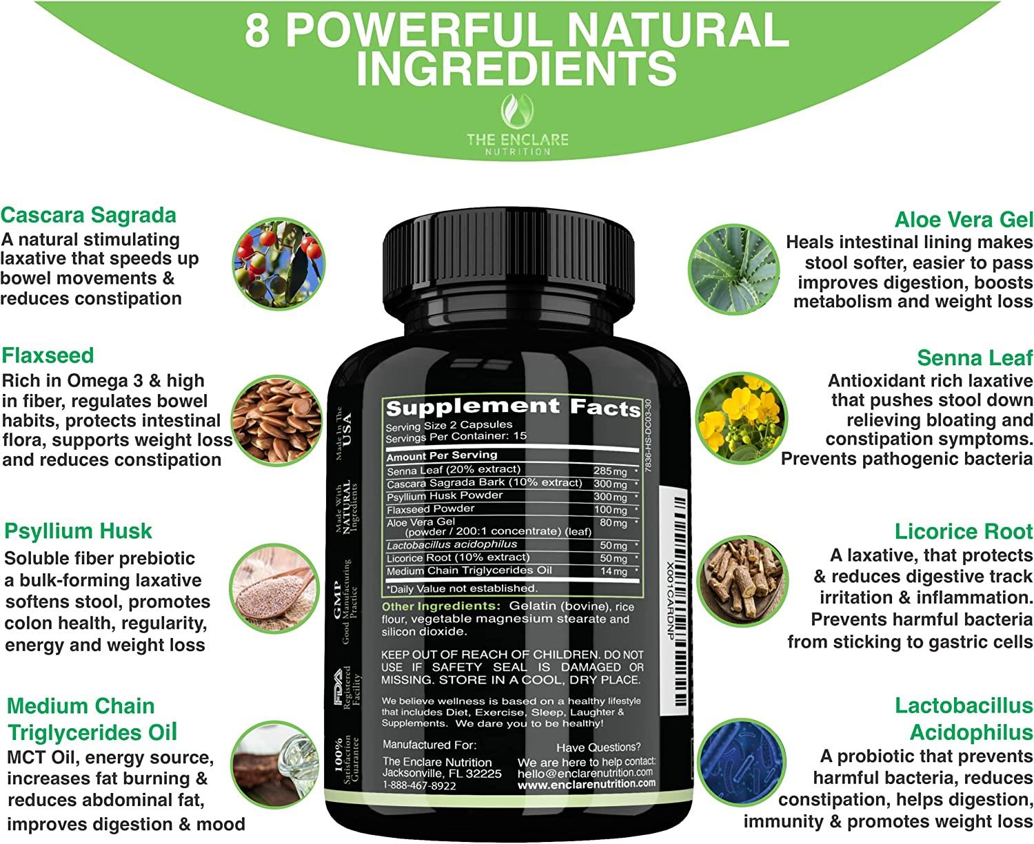 Colon Cleanse Fast Acting Detox Pills For Constipation Relief And Gut