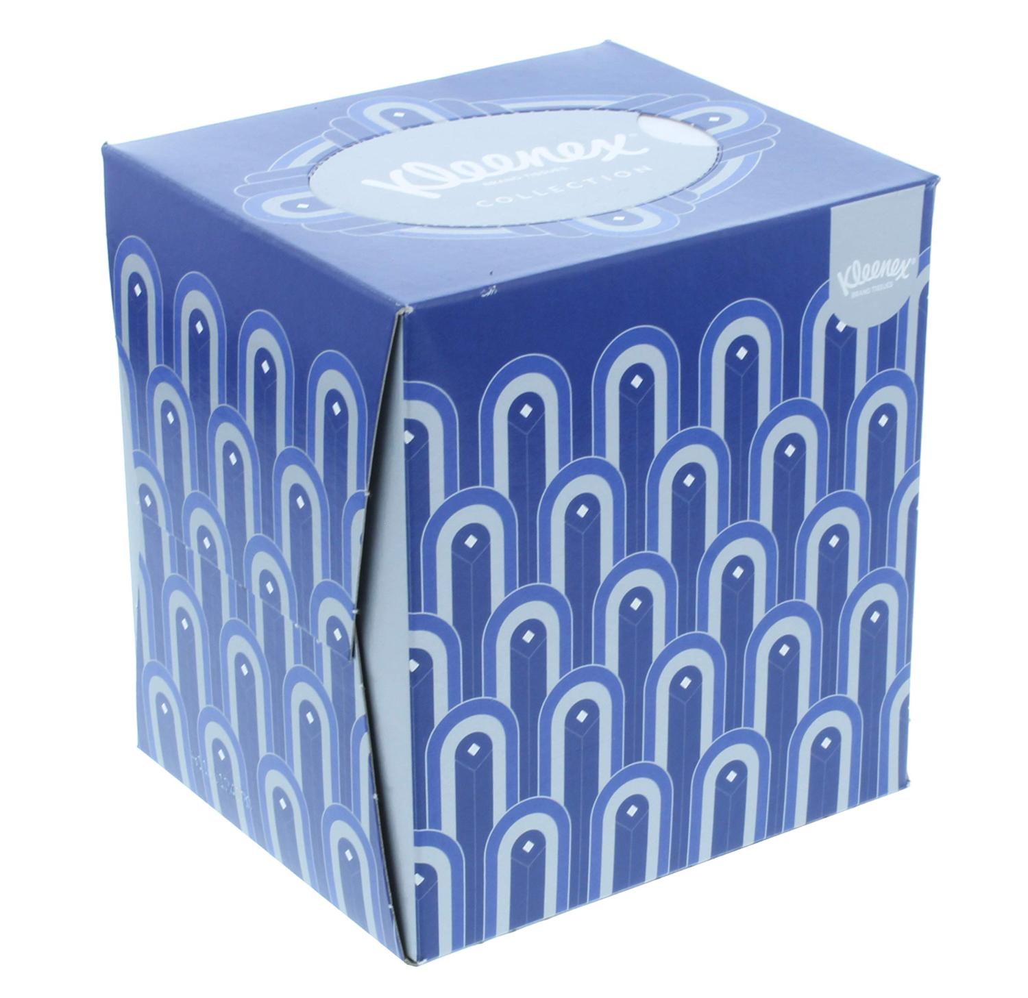 Kleenex Cube Tissues 3-Ply Ultra Soft Facial Tissues, Assorted Designs ...