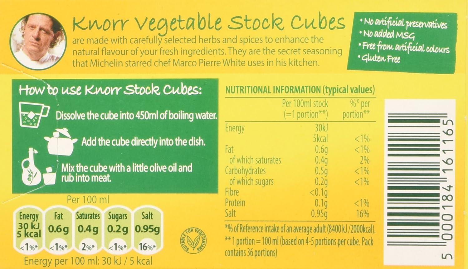 Knorr Vegetable Stock Cubes 80g - Enhance Flavor in Your Dishes | Buy ...