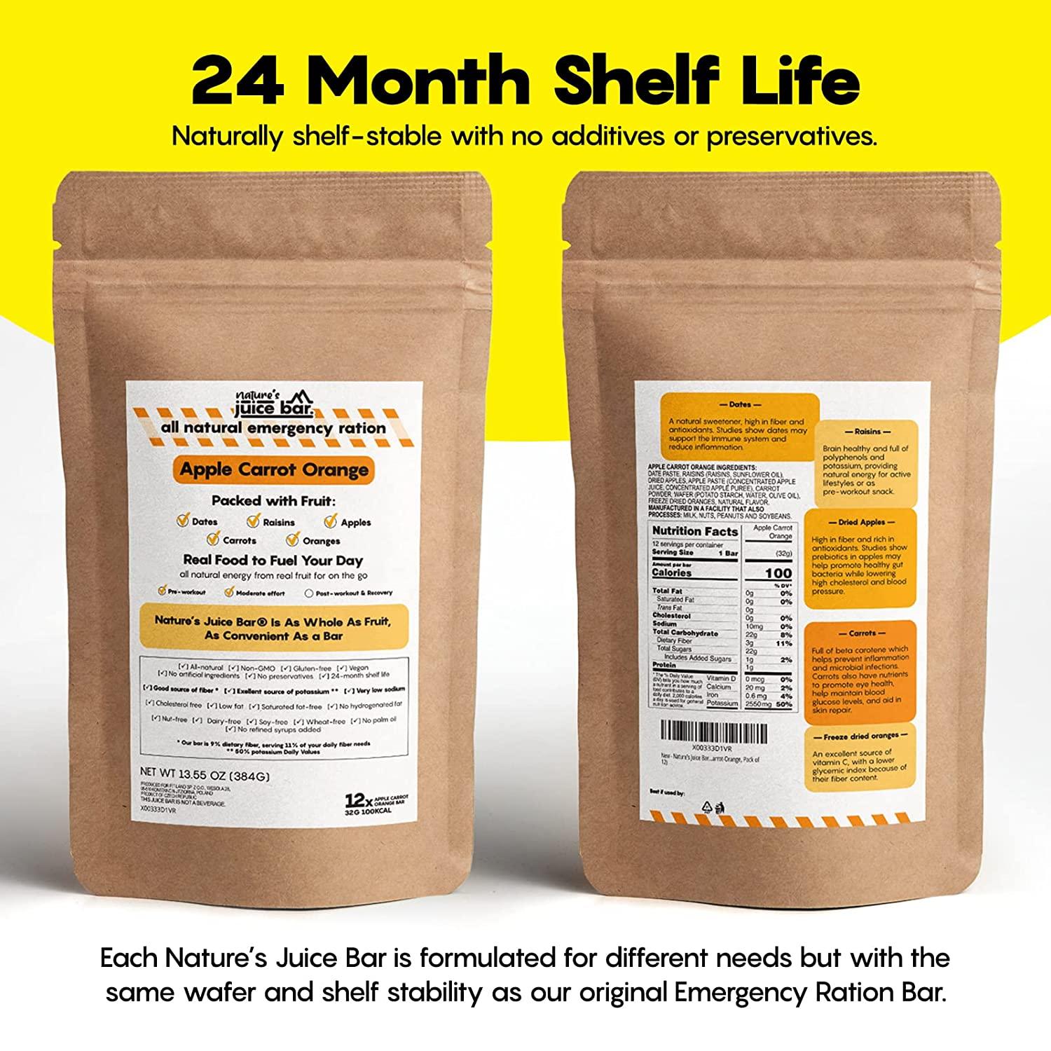 Nature s Juice Bar Apple Carrot Orange Fruit Bars - Healthy Vegan Snacks - Gluten-Free ...