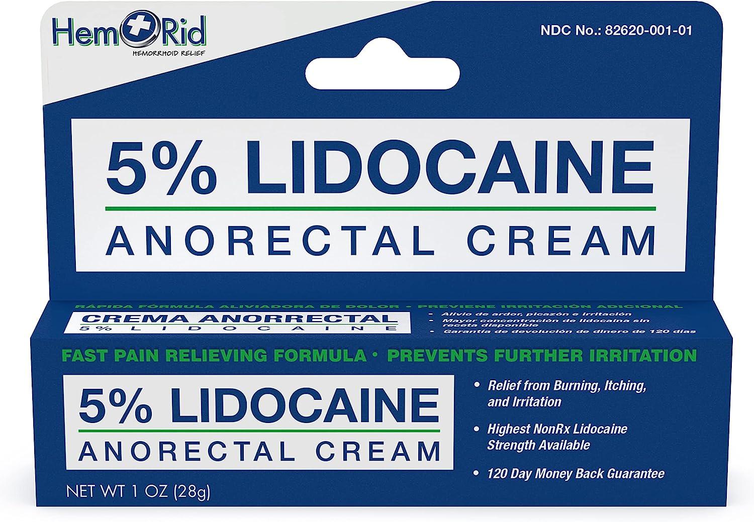 Fast-Acting 5% Lidocaine Anorectal Hemorrhoid Cream for Immediate ...