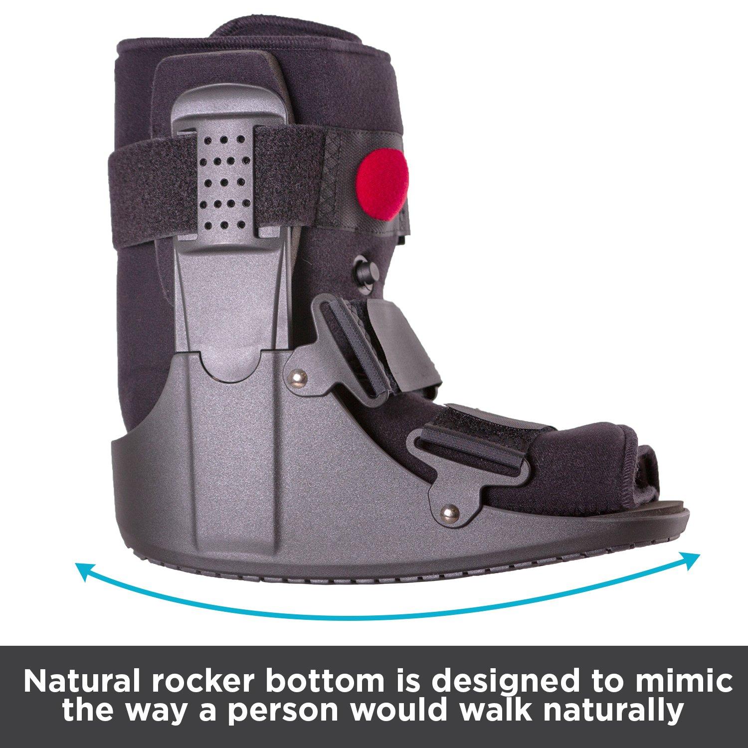 BraceAbility Short Air Ankle Walker Boot - Small | Medical-Grade ...