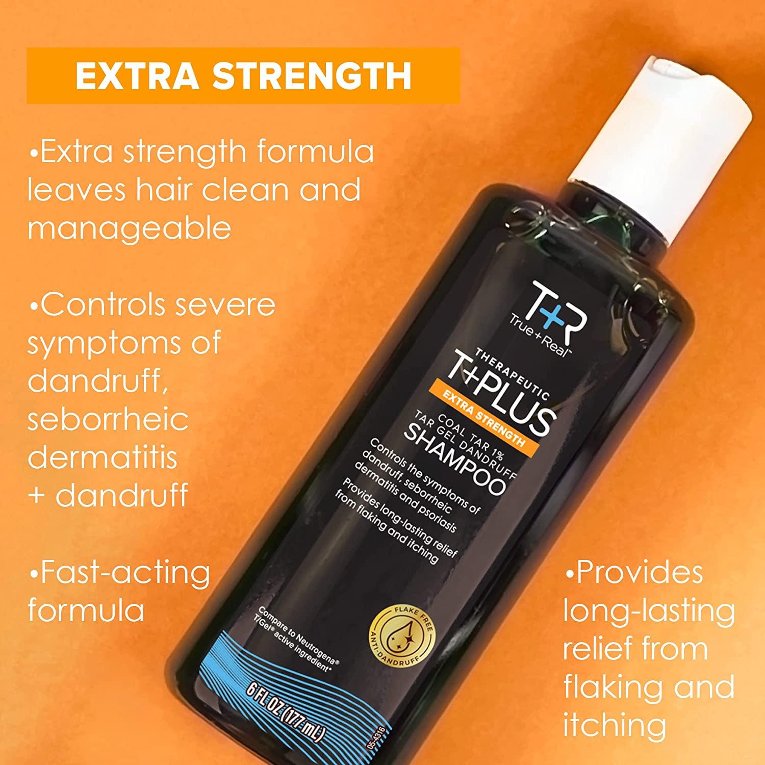True+Real Therapeutic Plus Tar Gel Anti-Dandruff Shampoo 1% Coal Tar ...