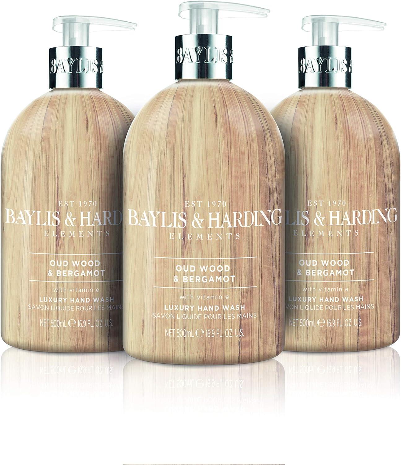 Baylis & Harding Elements Hand Wash Bundle - 6 Bottles, 3 x 500 ml Oud ...