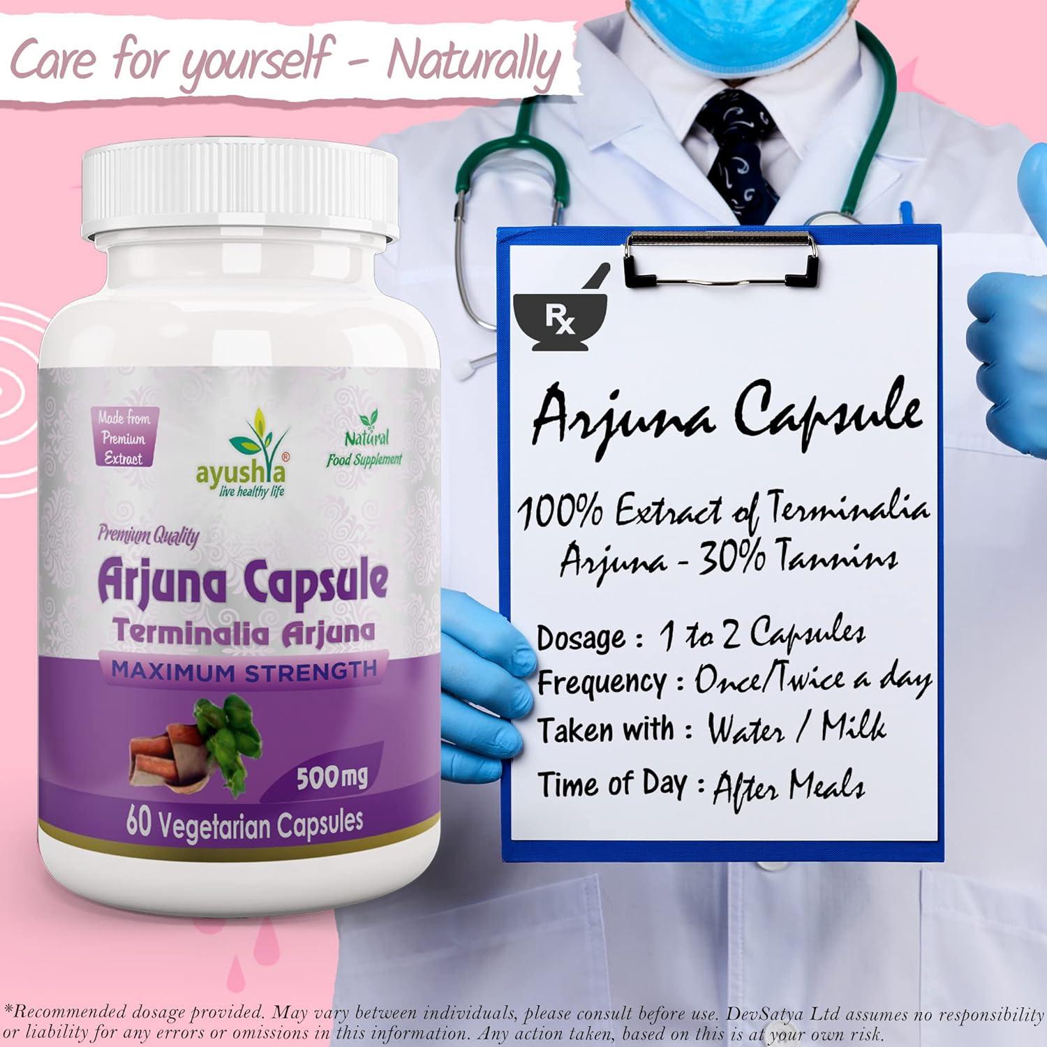 AYUSHYA Arjuna Capsule 60 Capsules - 100% Natural Supplement | Buy Now ...