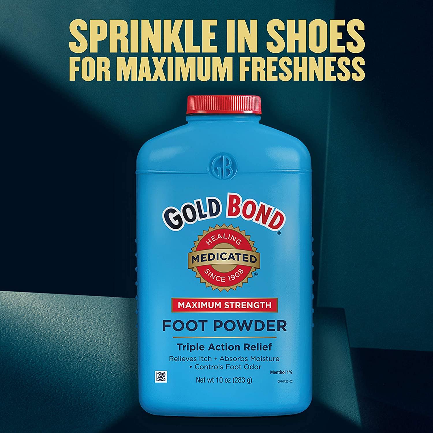 Gold Bond Medicated Foot Powder 10 oz. | Maximum Strength Odor Control ...
