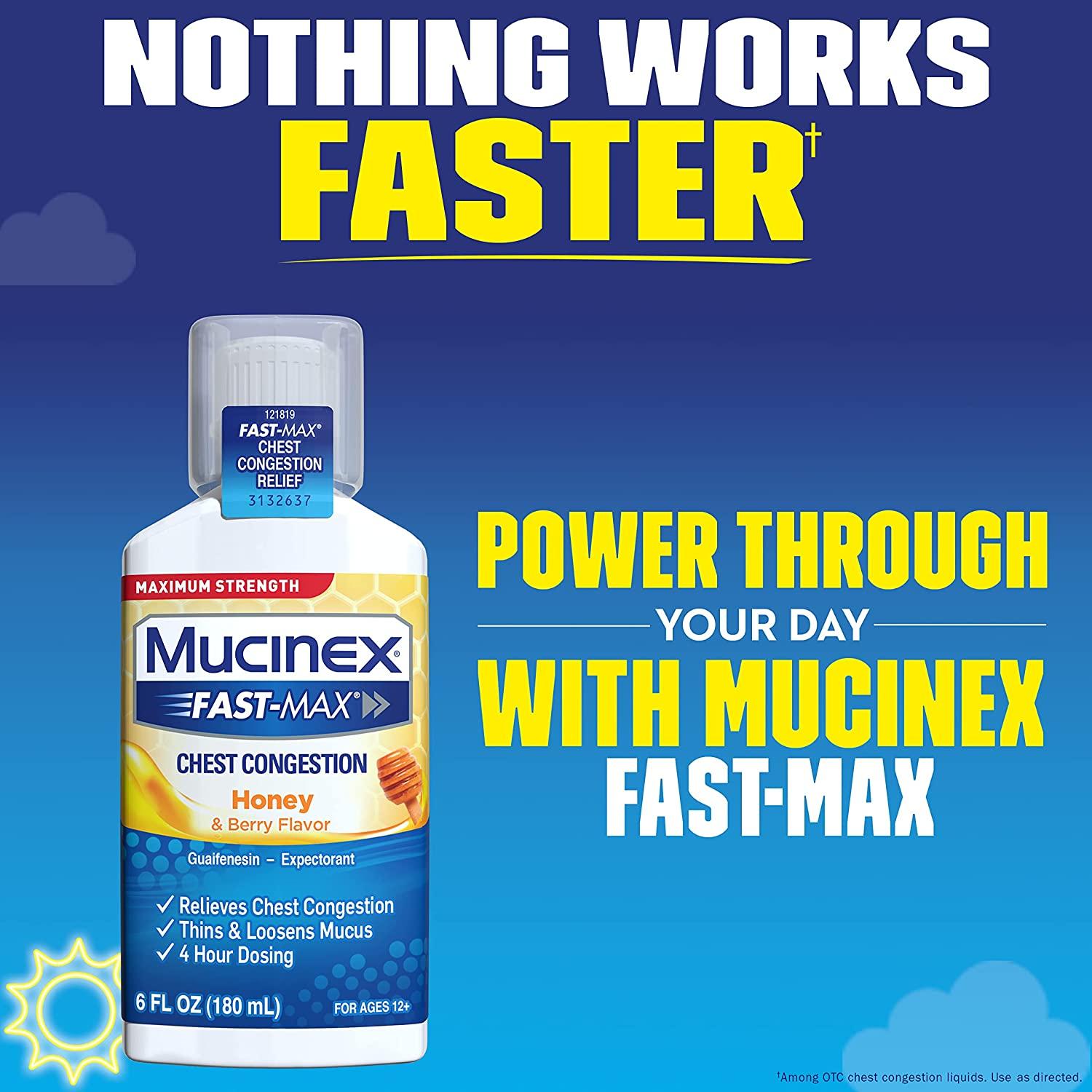 Mucinex Fast-Max Maximum Strength Chest Congestion Relief 6 fl oz ...