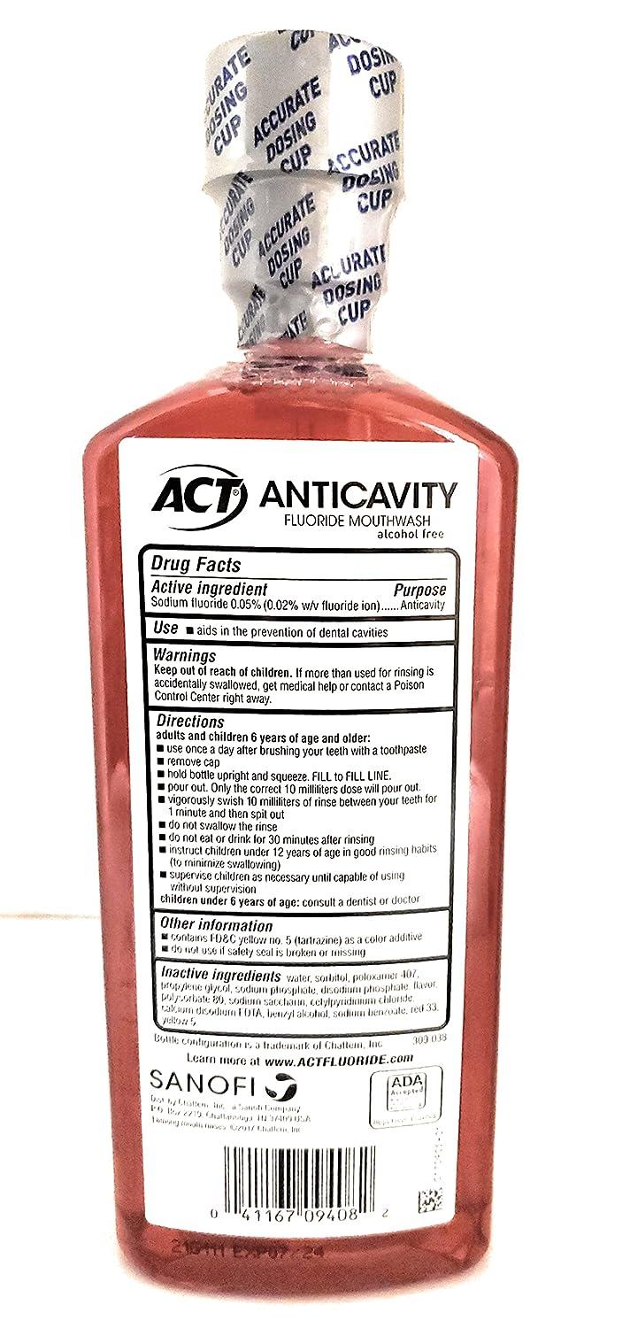 ACT Alcohol Free Anticavity Fluoride Rinse-Cinnamon-18 oz 2 pk | Buy ...