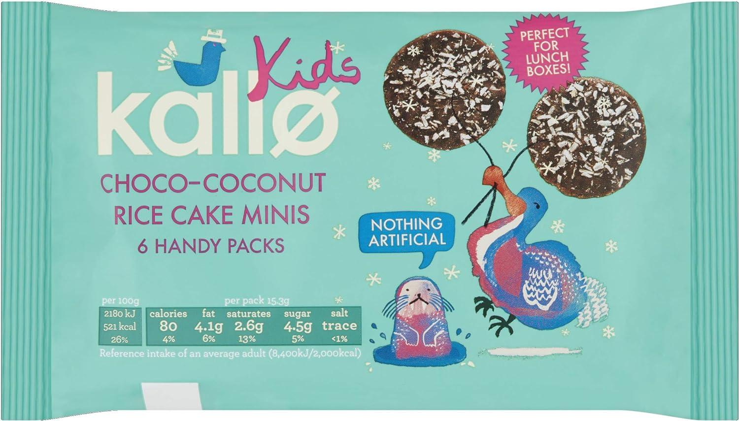 Kallo Kids Choco-Coconut Rice Cake Minis 6 x 14g - Delicious and ...